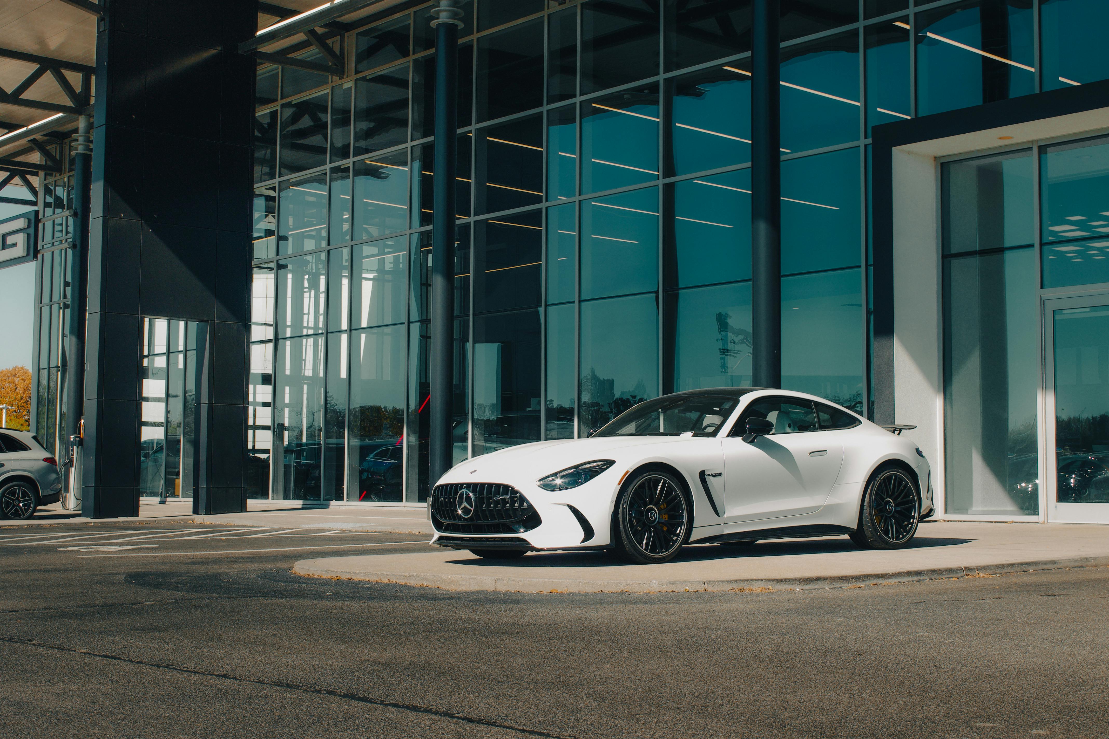 Luxury Mercedes-Benz AMG in Modern Dealership · Free Stock Photo