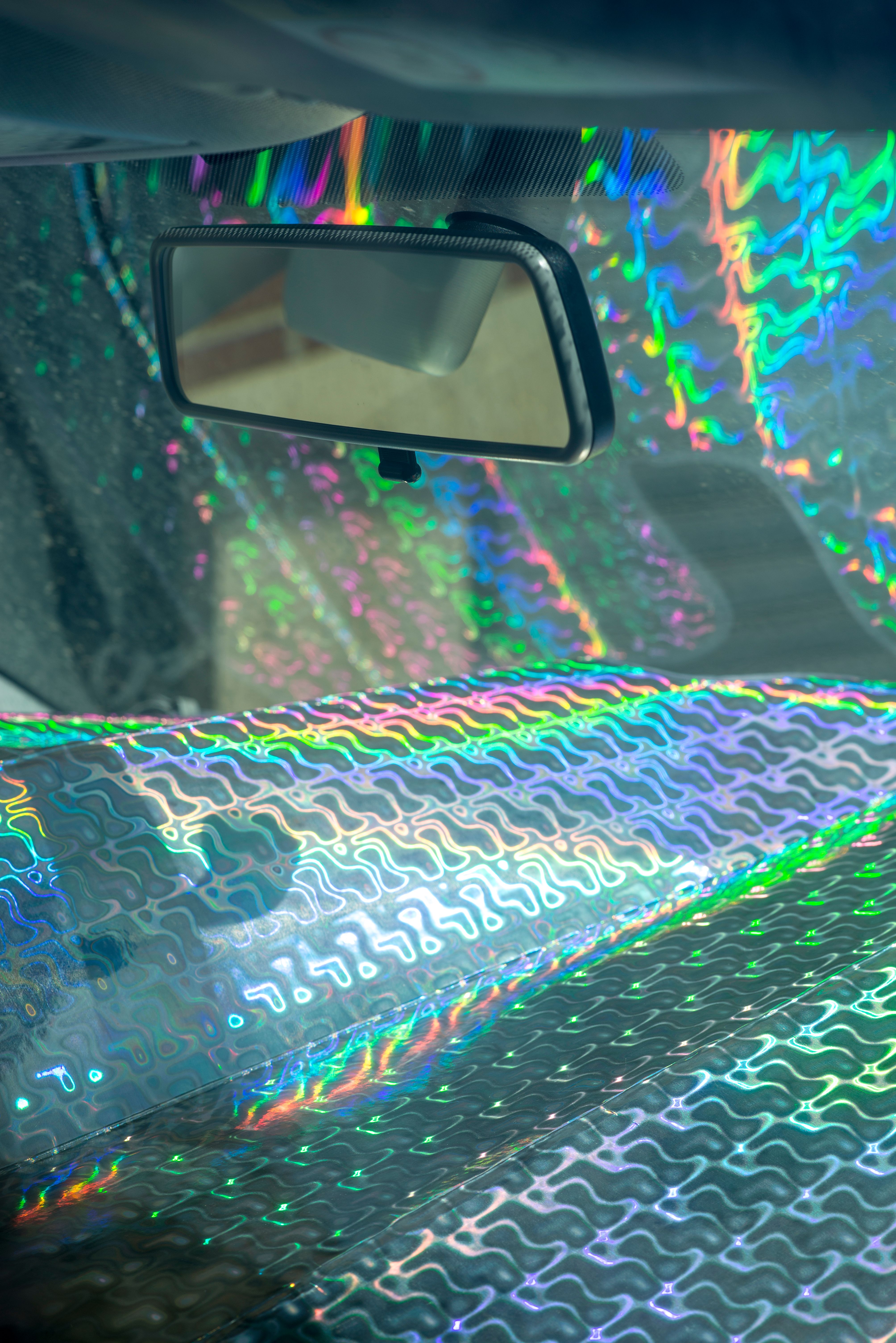 Colorful Light Pattern Inside a Vehicle Interior · Free Stock Photo