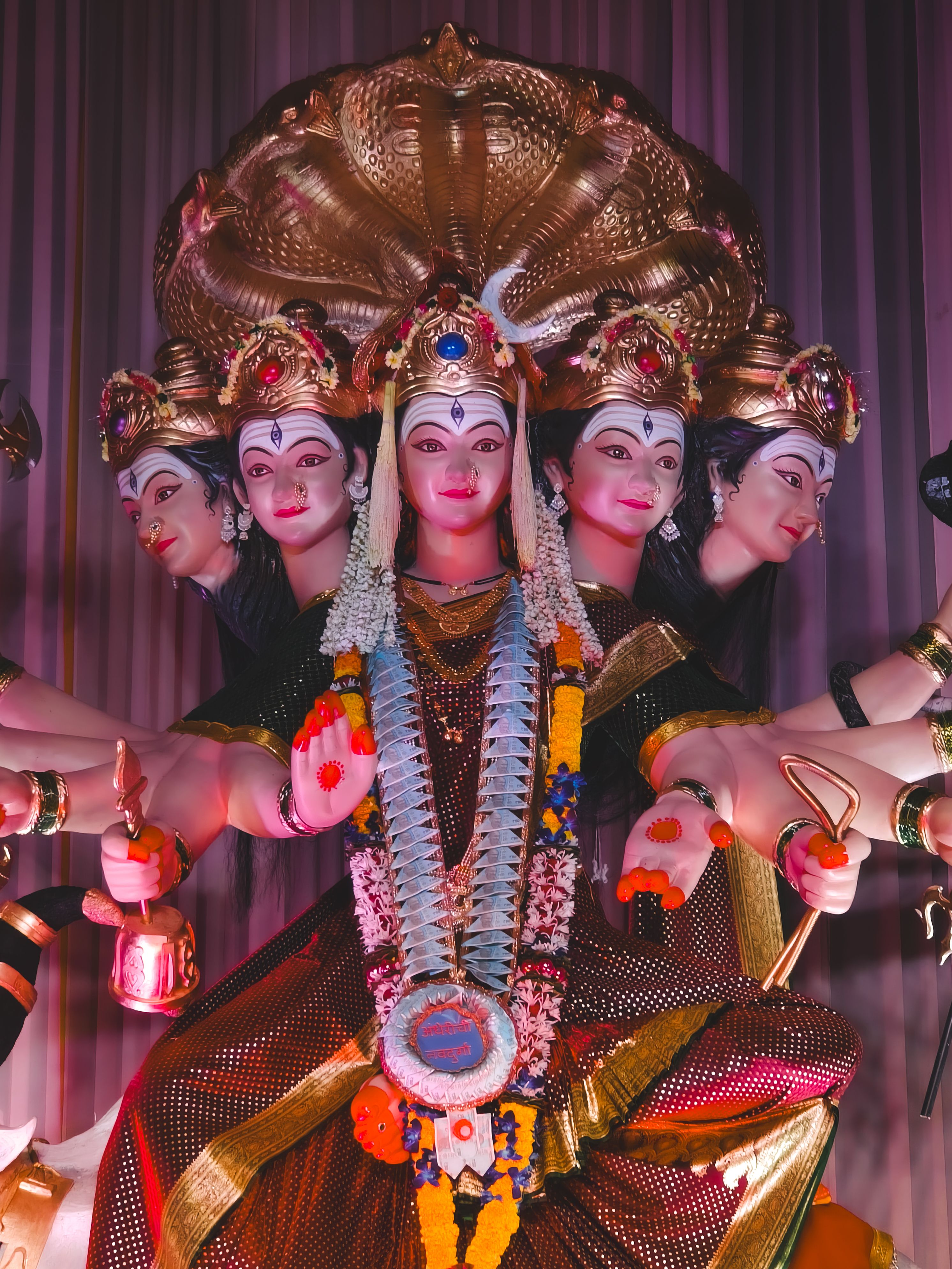 Intricate Statue of Goddess Durga in Mumbai · Free Stock Photo