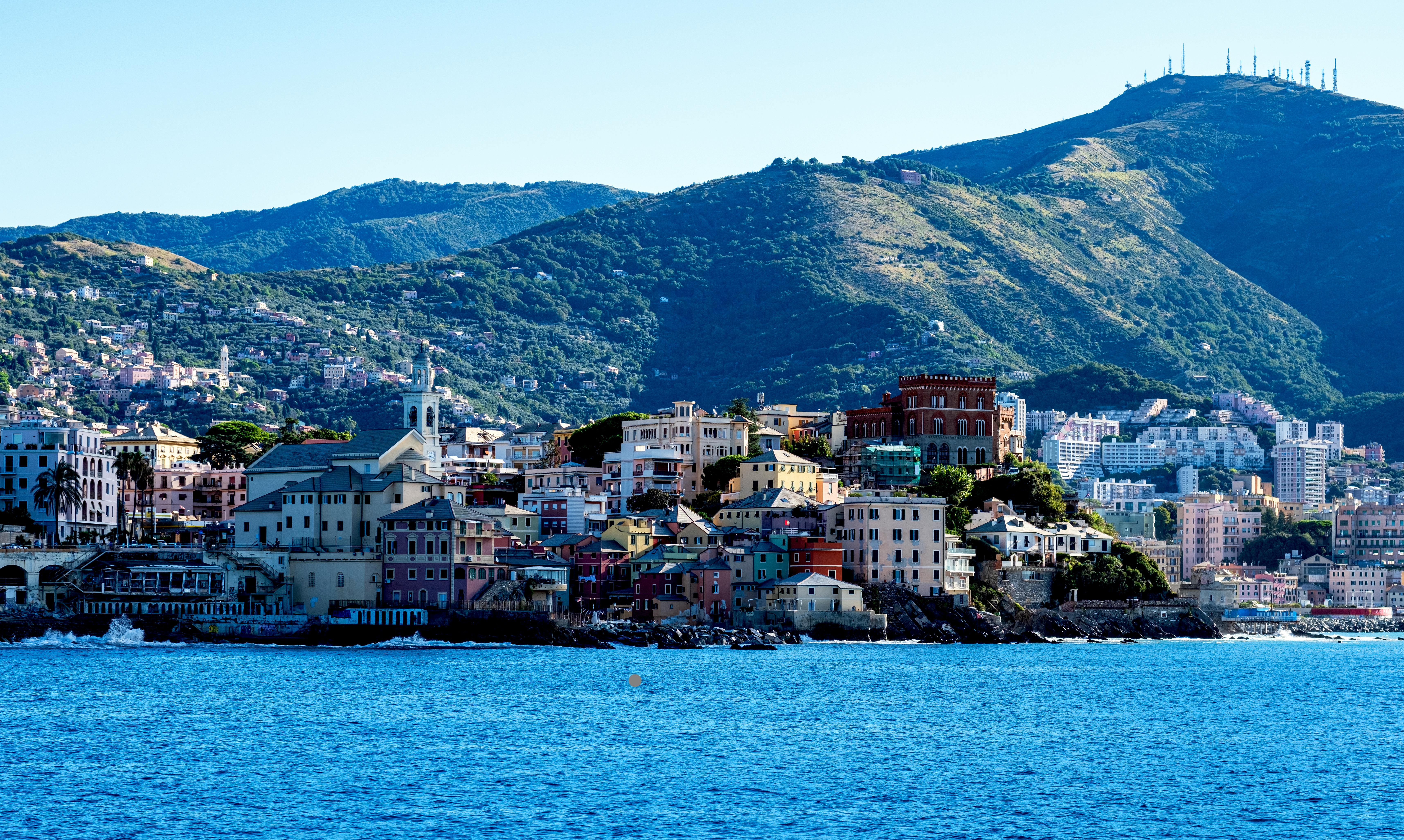Scenic View of Genoa's Coastal Landscape · Free Stock Photo