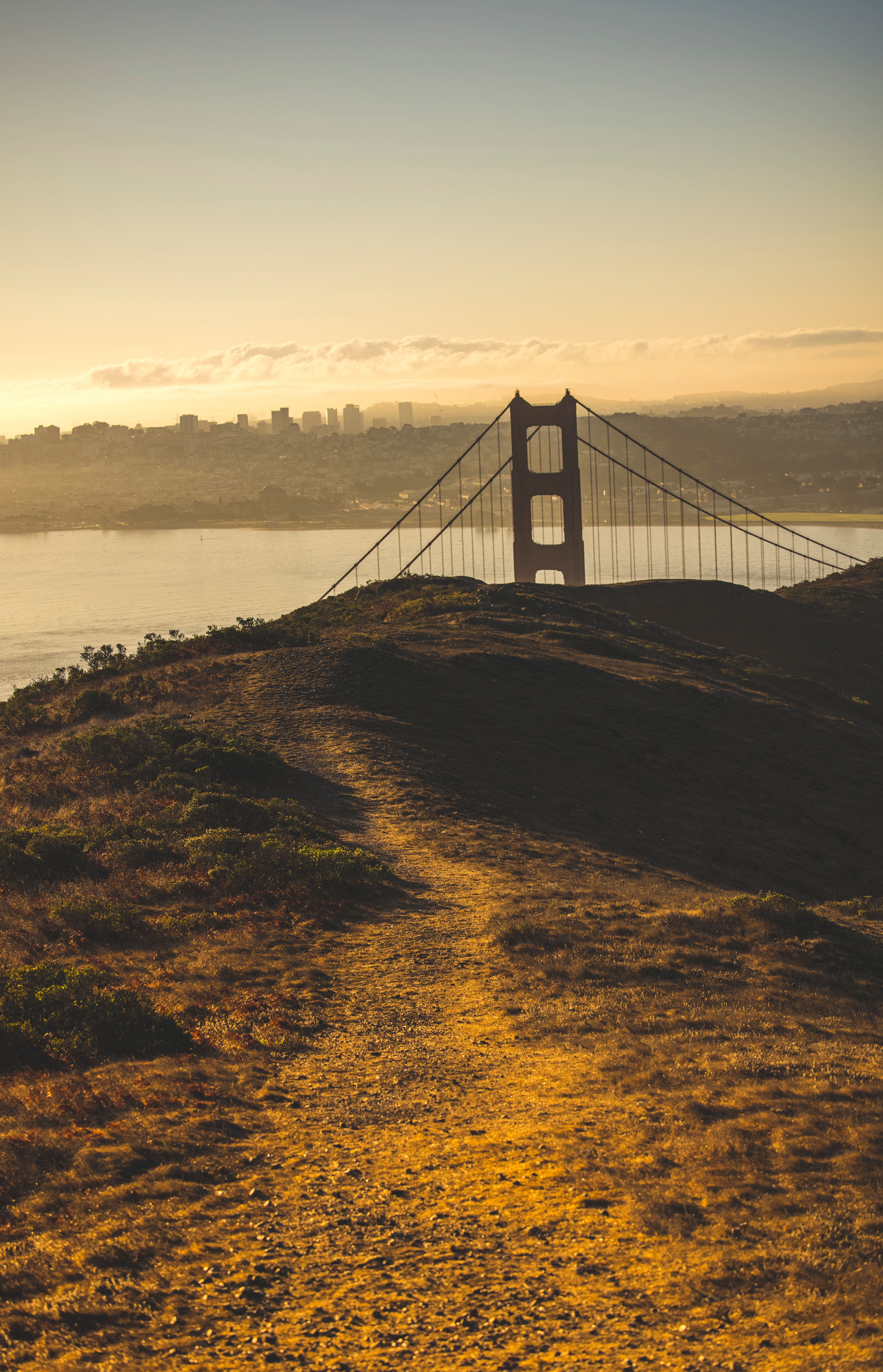 Golden Gate Bridge at Sunset Overlooking San Francisco · Free Stock Photo