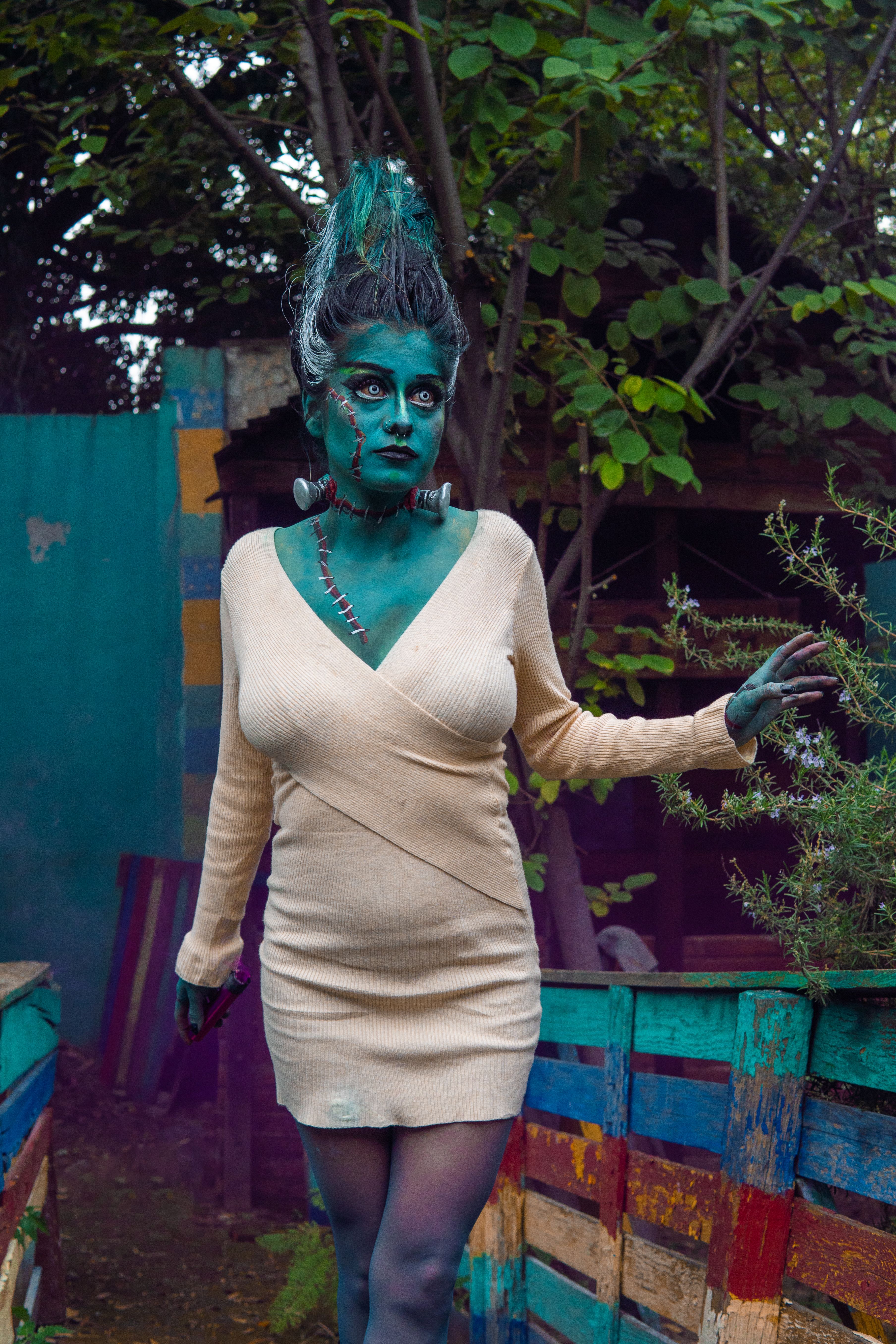 Colorful Frankenstein-Themed Cosplay in Mexico · Free Stock Photo