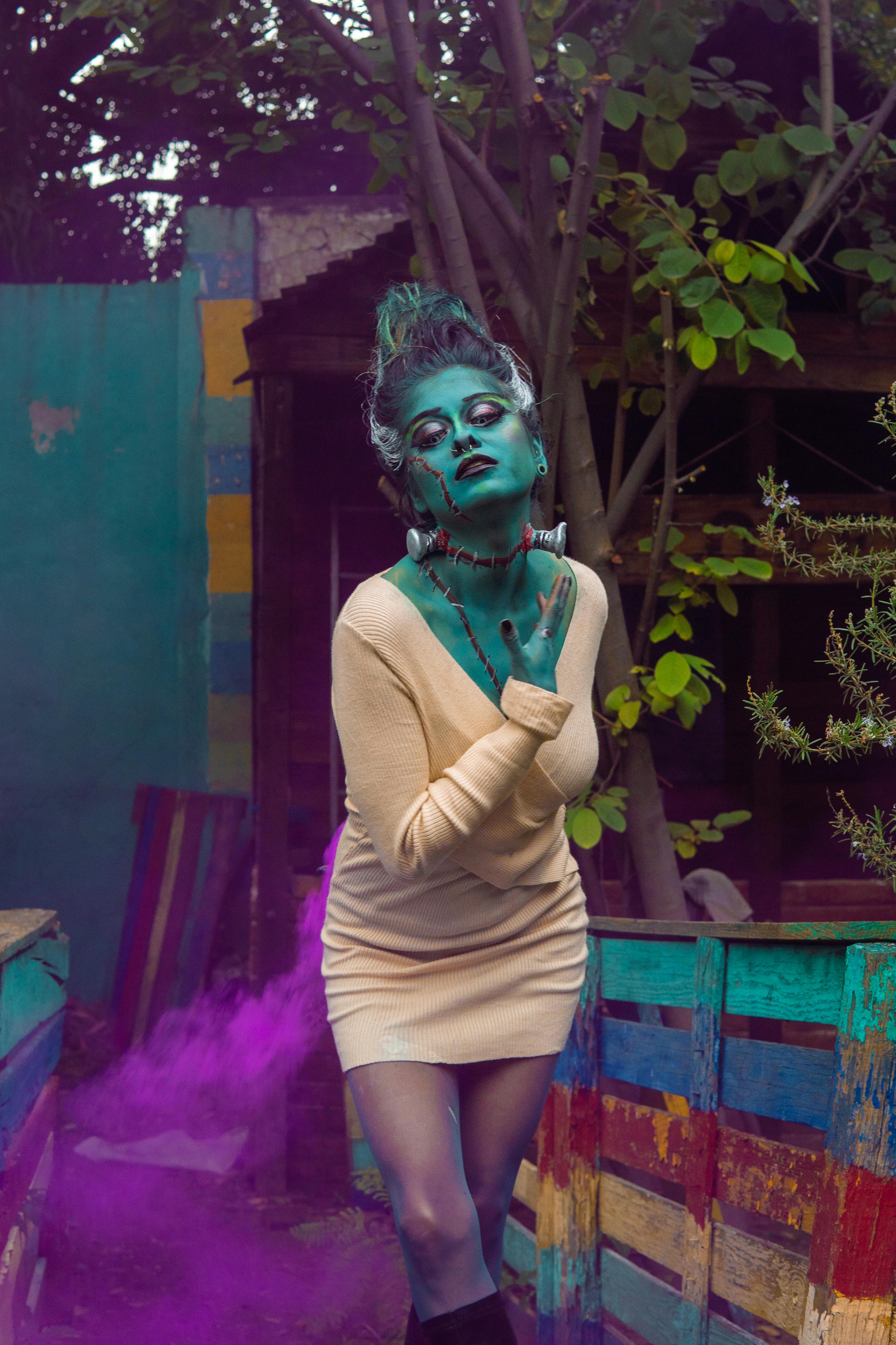 Frankenstein Cosplay in Vibrant Outdoor Setting · Free Stock Photo