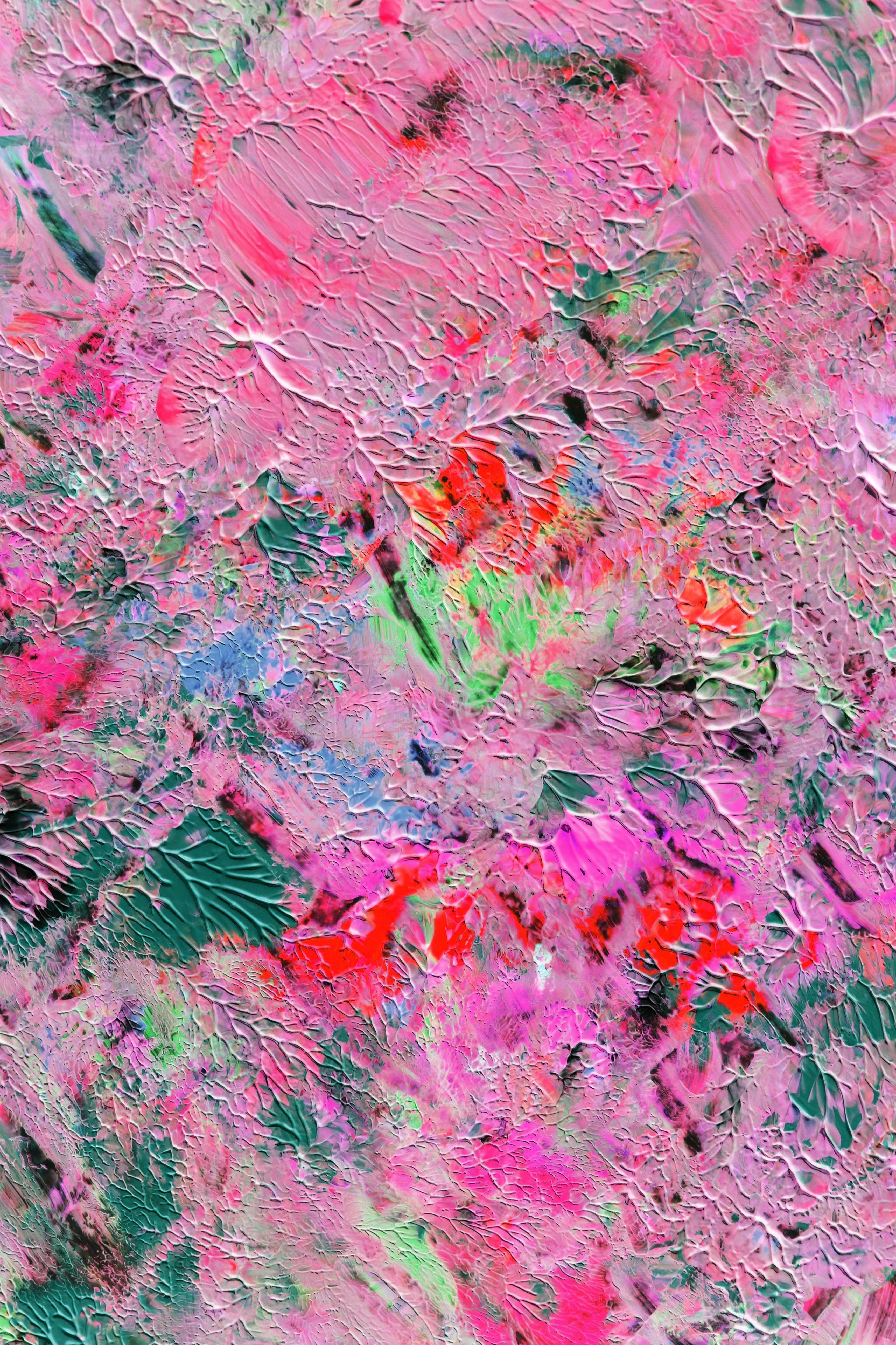 Vibrant Abstract Textured Painting on Canvas · Free Stock Photo