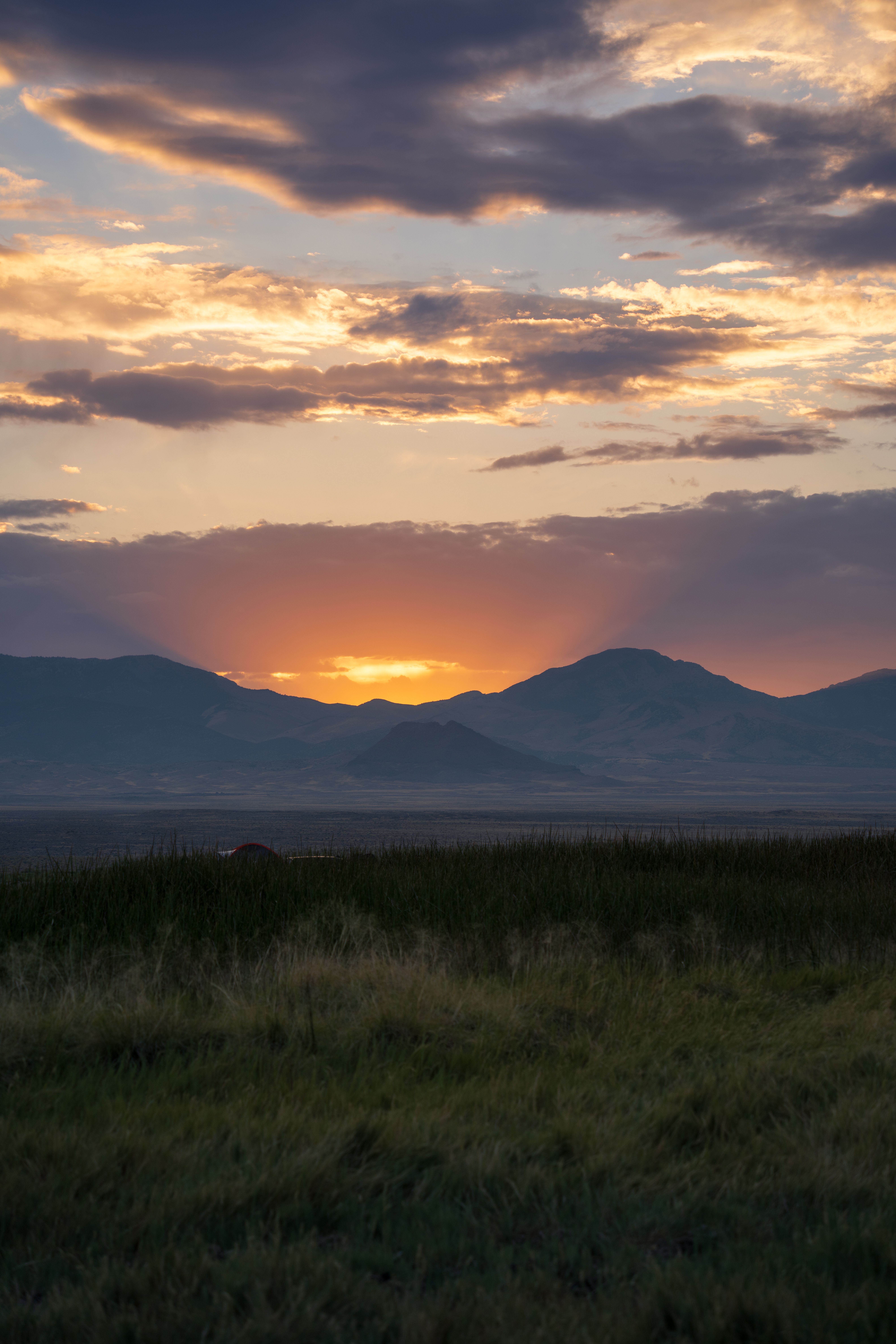 Sunset Over Mountains in Utah Wilderness · Free Stock Photo