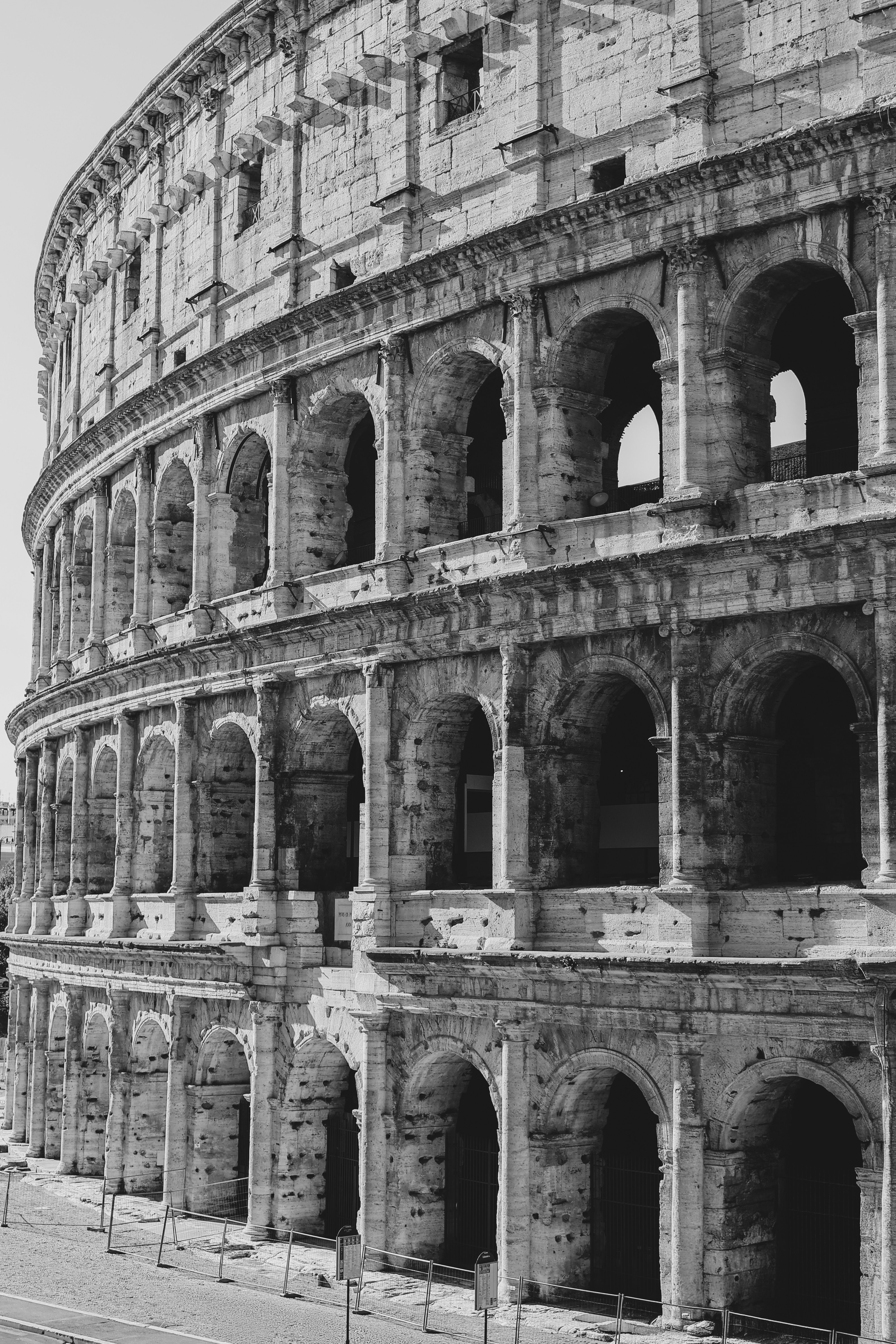 Stunning Black and White Colosseum in Rome · Free Stock Photo