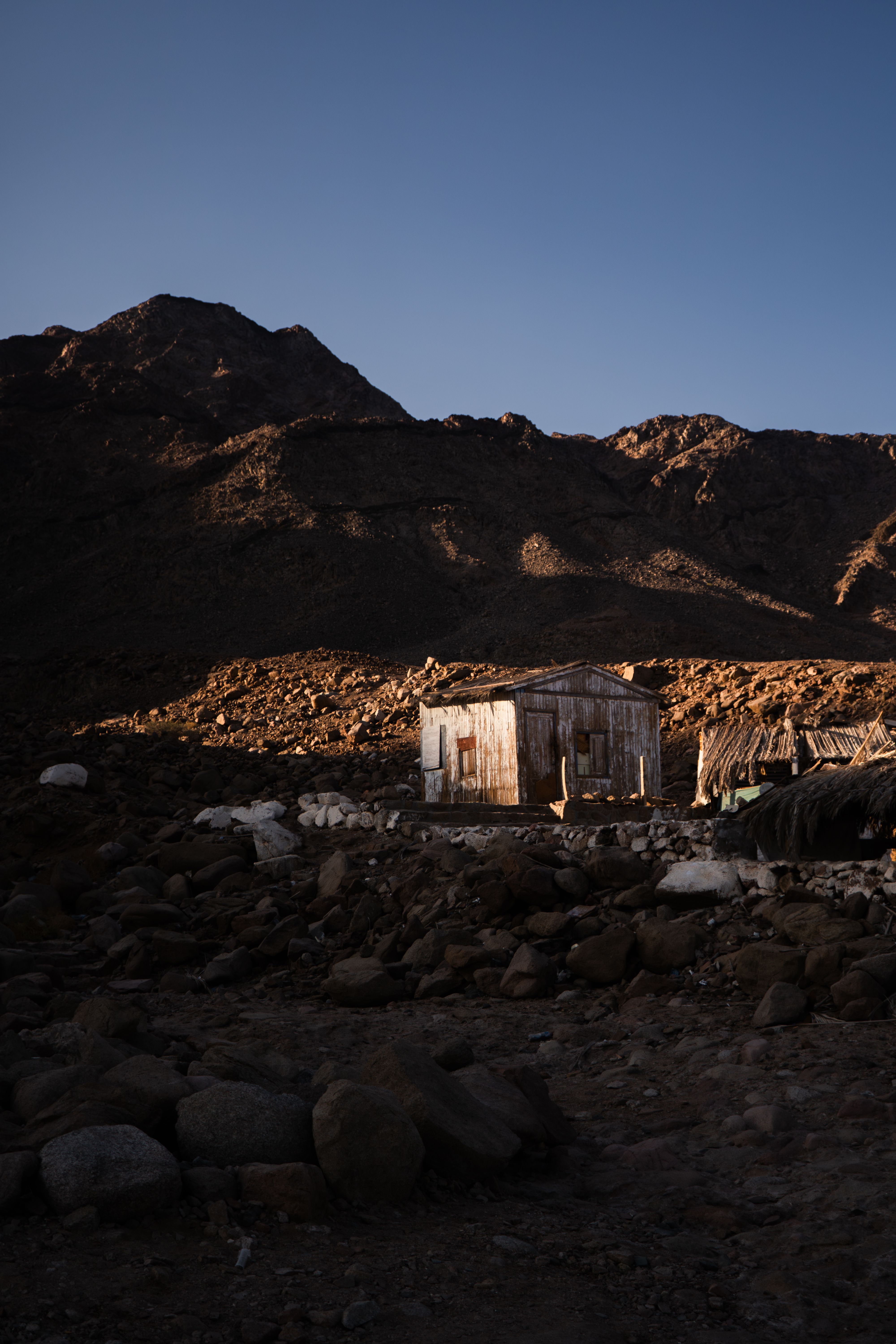 Rustic Mountain Hut in Sinai at Sunset · Free Stock Photo
