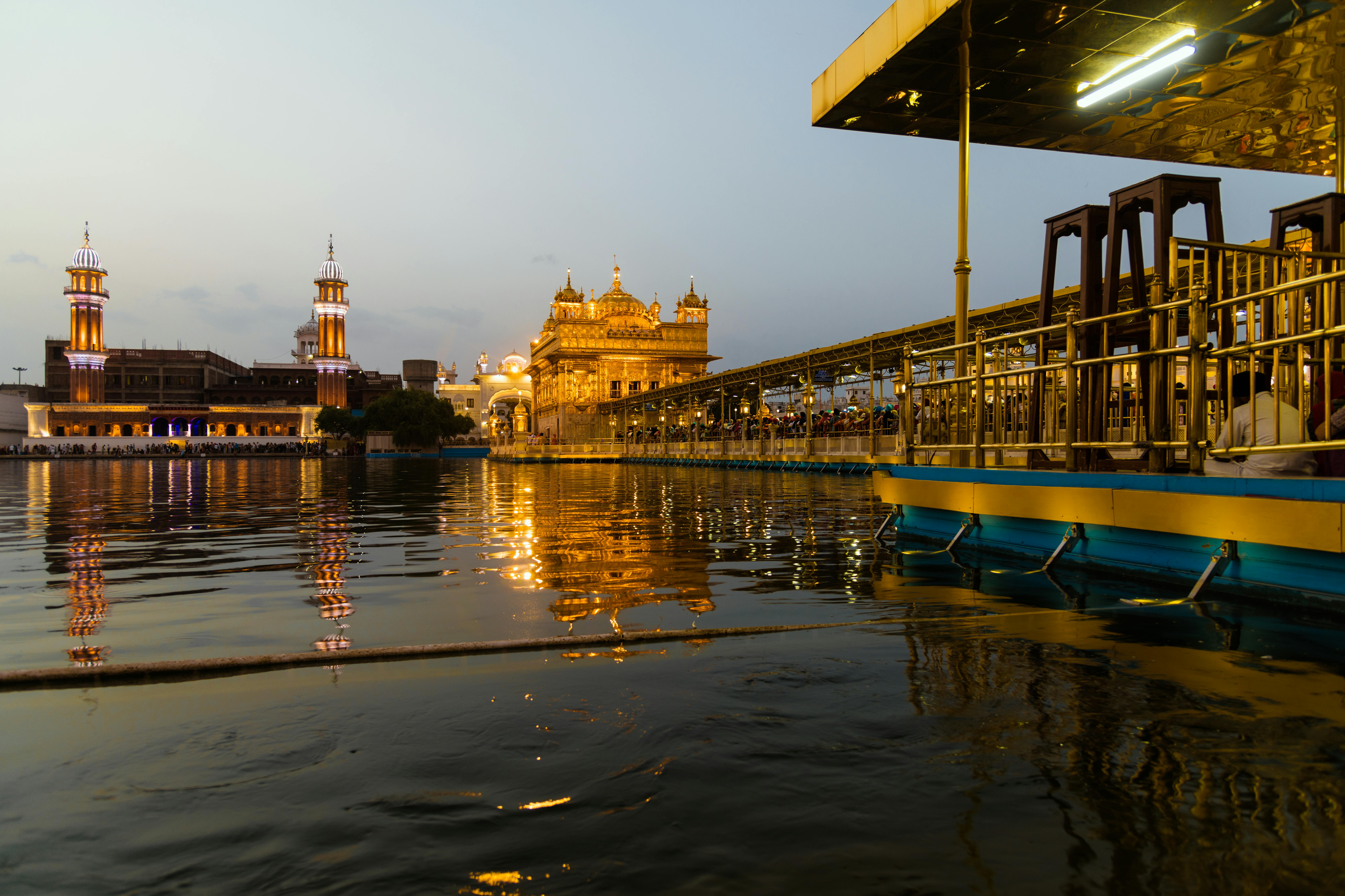 Golden Temple Reflection at Dusk in Amritsar · Free Stock Photo
