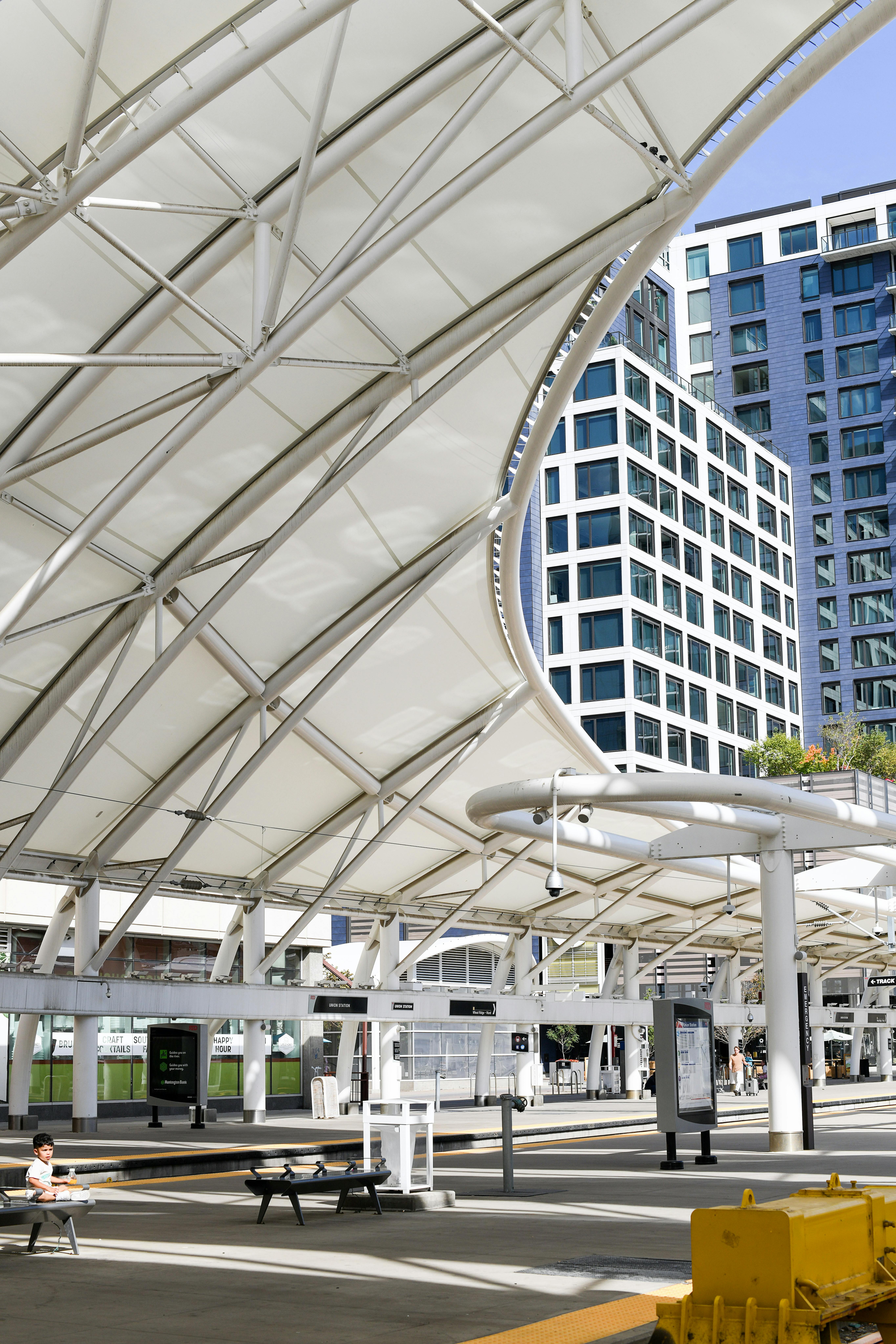 Modern Architectural Canopy at Denver Station · Free Stock Photo