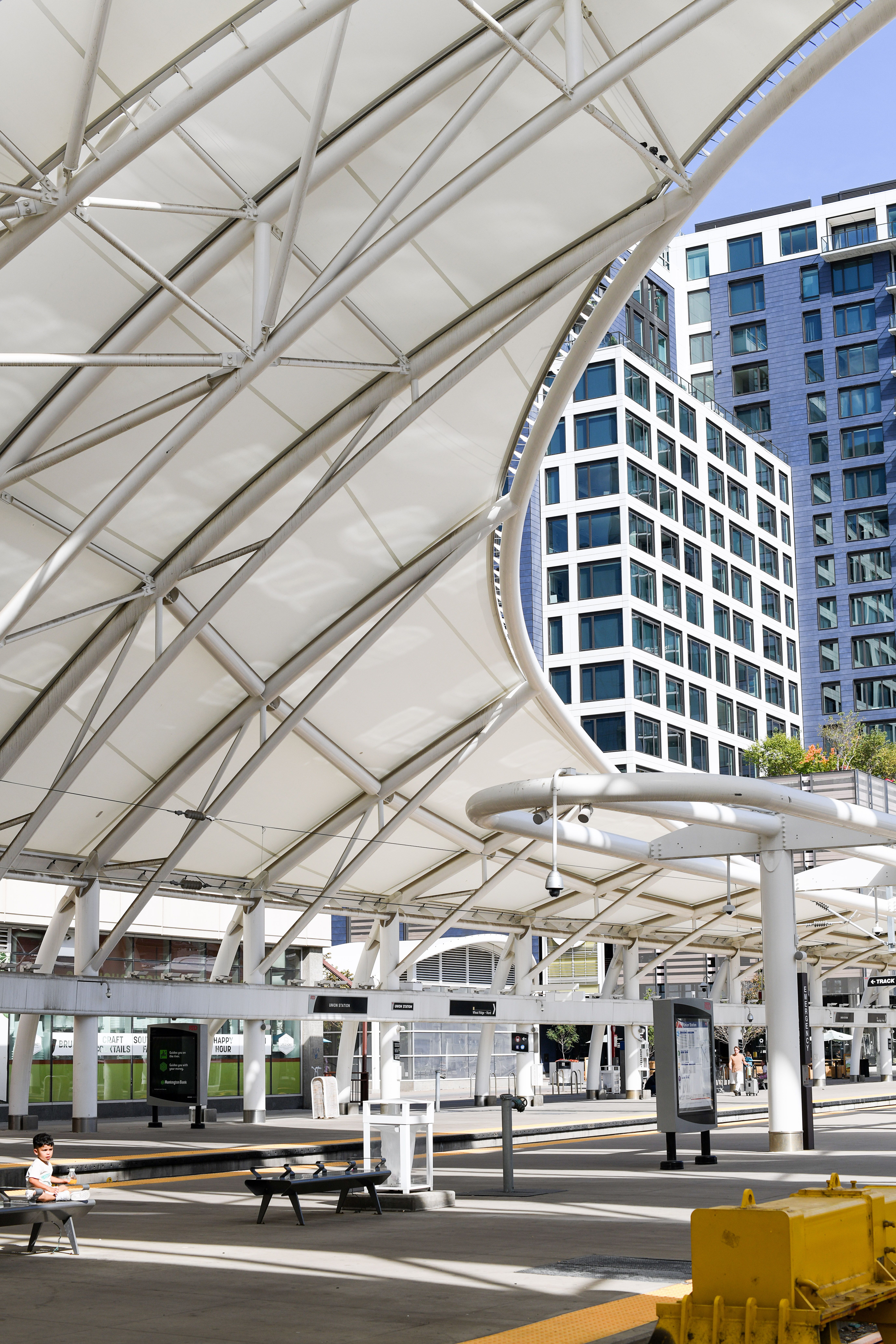 Modern Architectural Canopy at Denver Station · Free Stock Photo