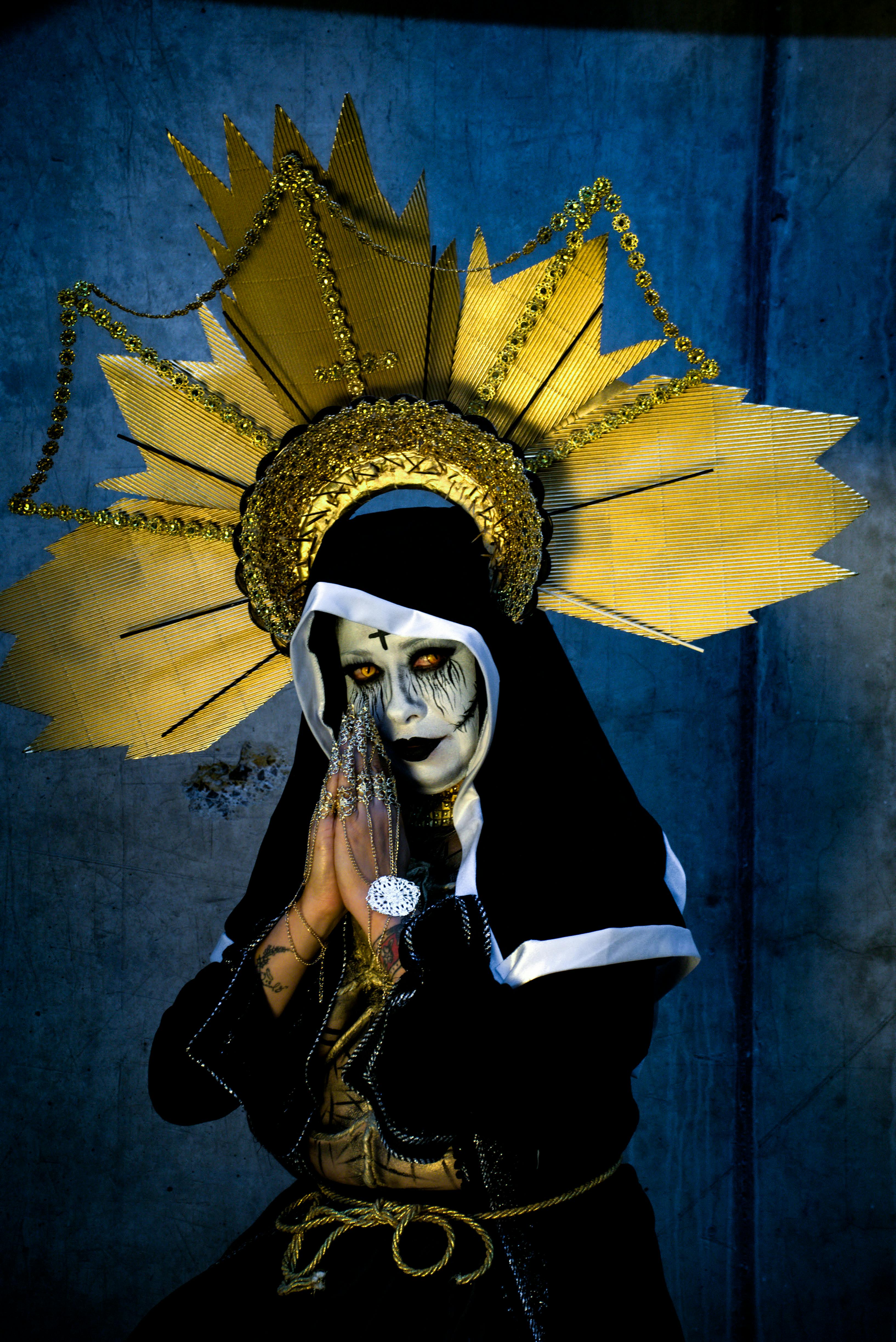 Gothic Costume with Religious Iconography · Free Stock Photo