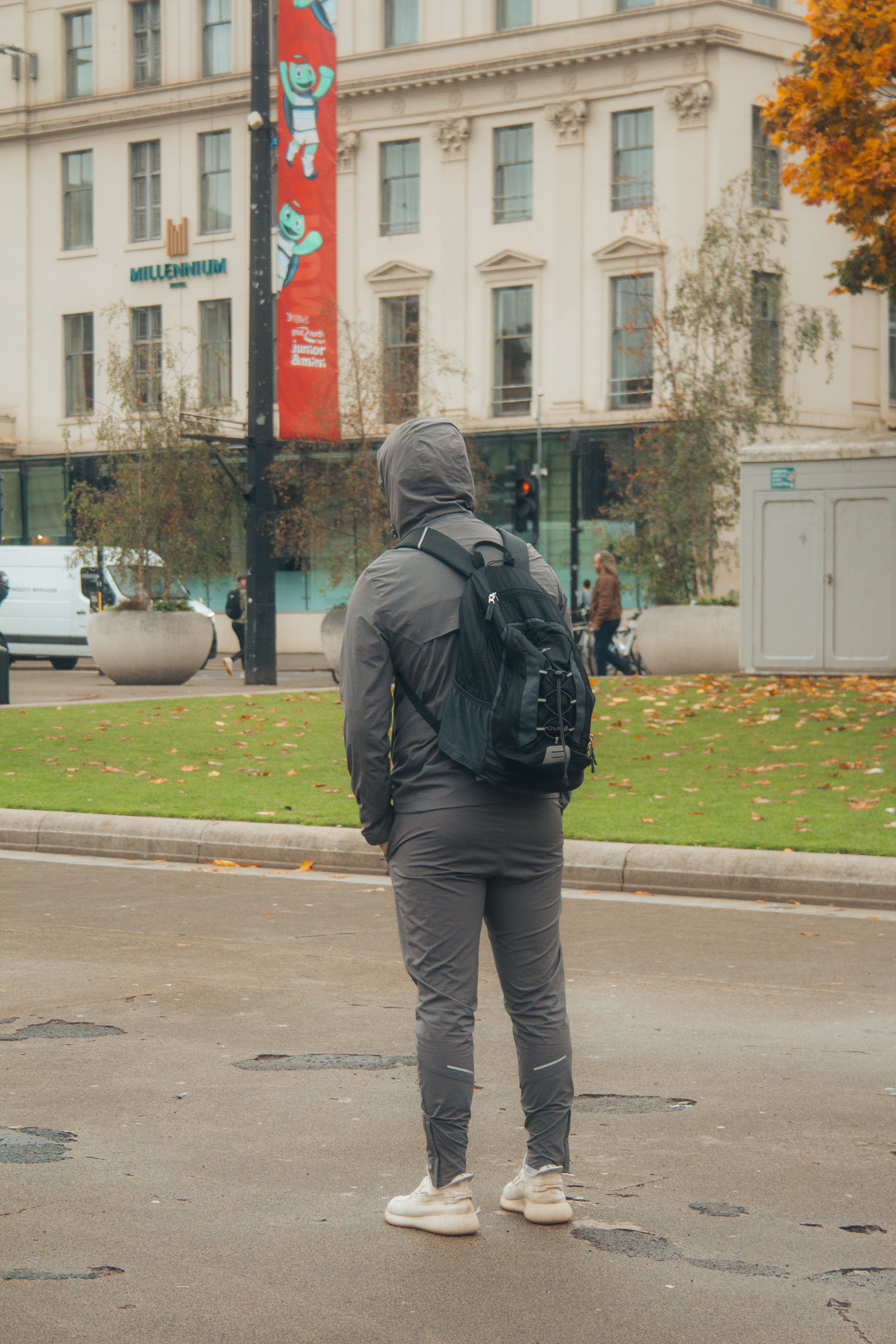Person on Urban Street in Autumn · Free Stock Photo