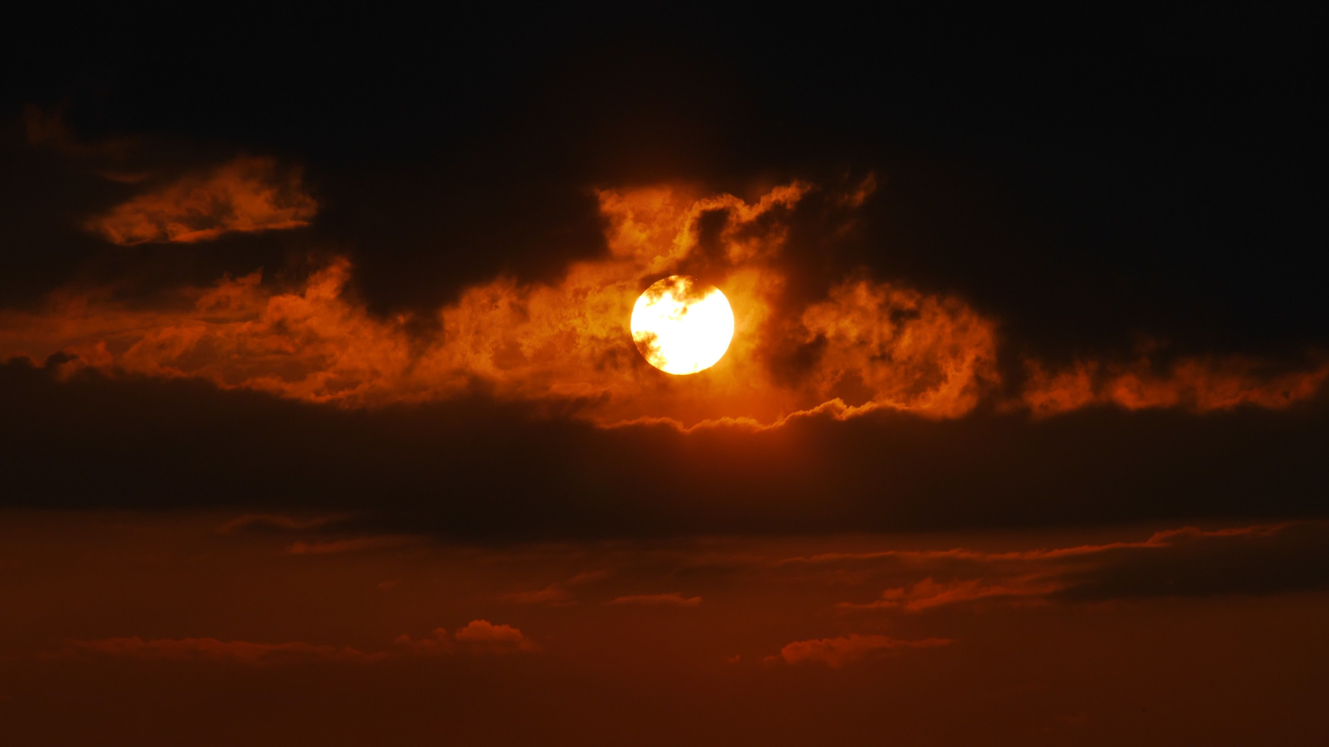 Orange Sun during Sunset · Free Stock Photo