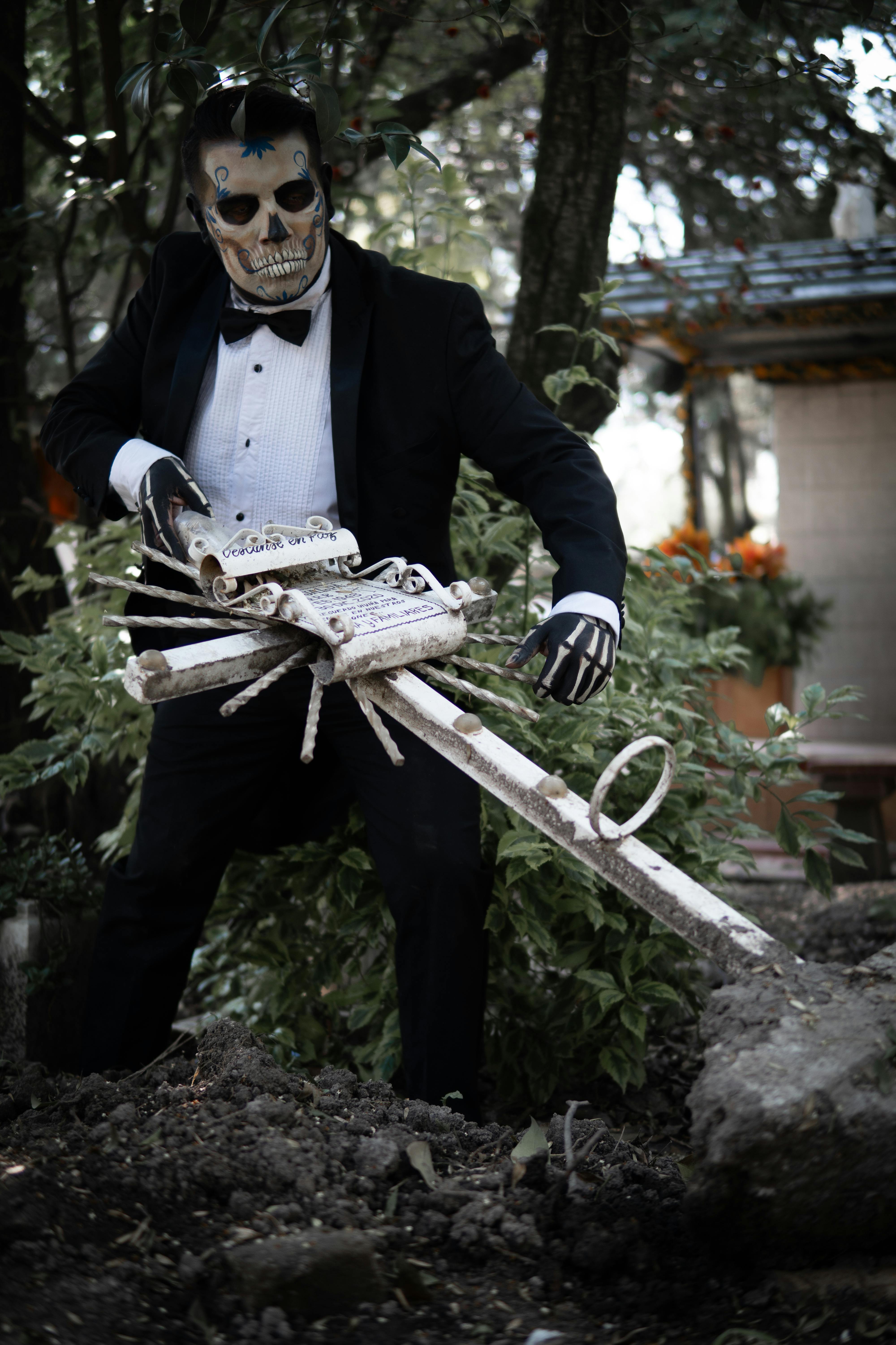 Man in Catrina Costume Celebrating Day of the Dead · Free Stock Photo