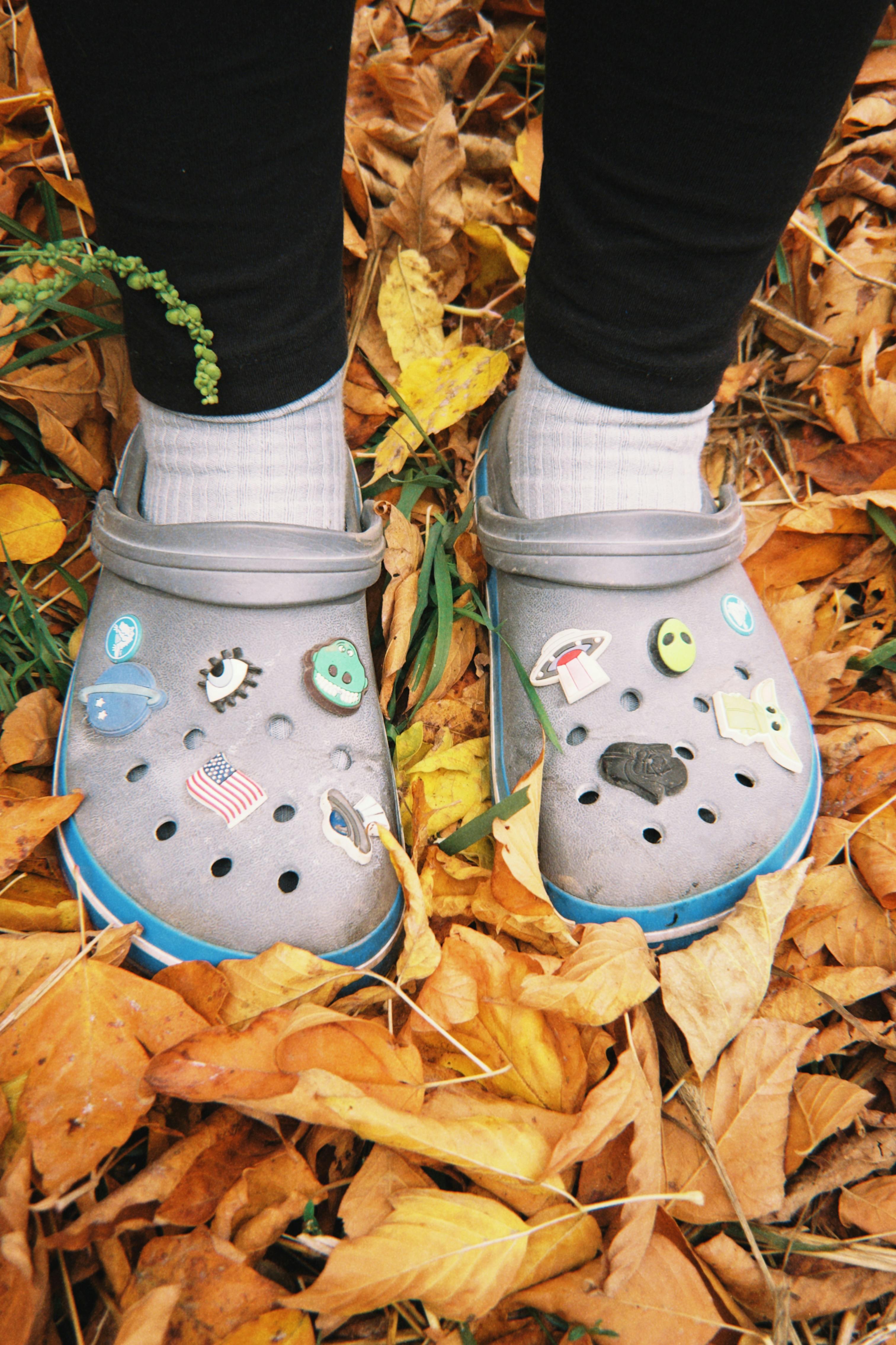 Colorful Crocs on Autumn Leaves in Talgar · Free Stock Photo
