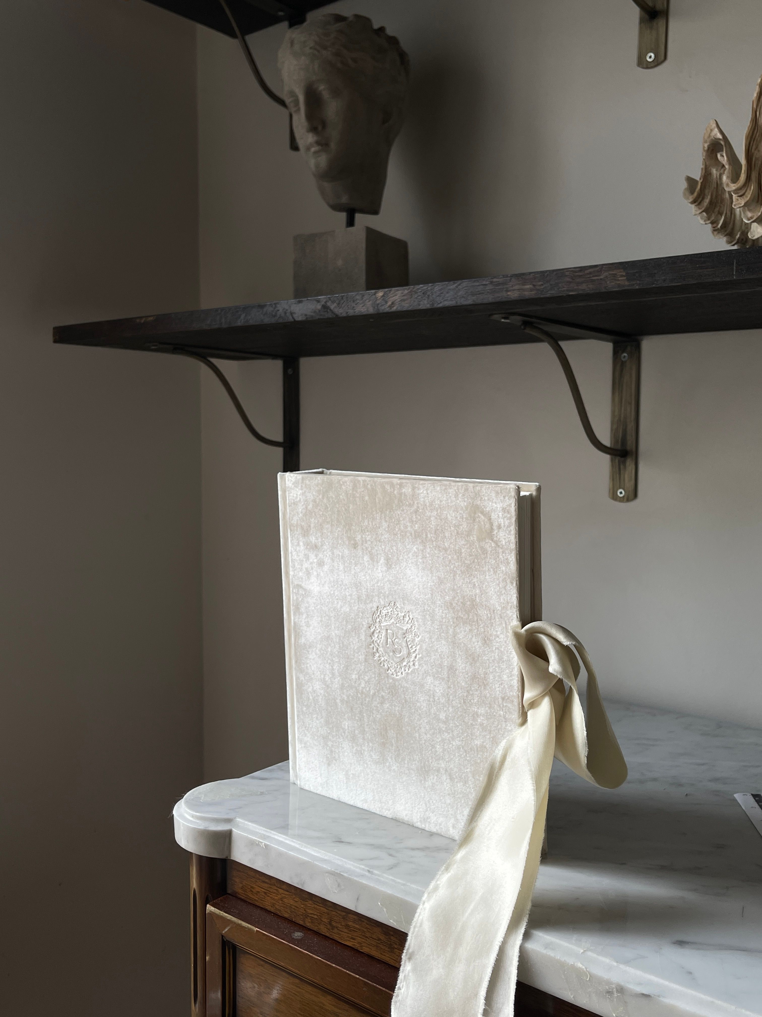 Elegant Velvet Book on Marble Table · Free Stock Photo