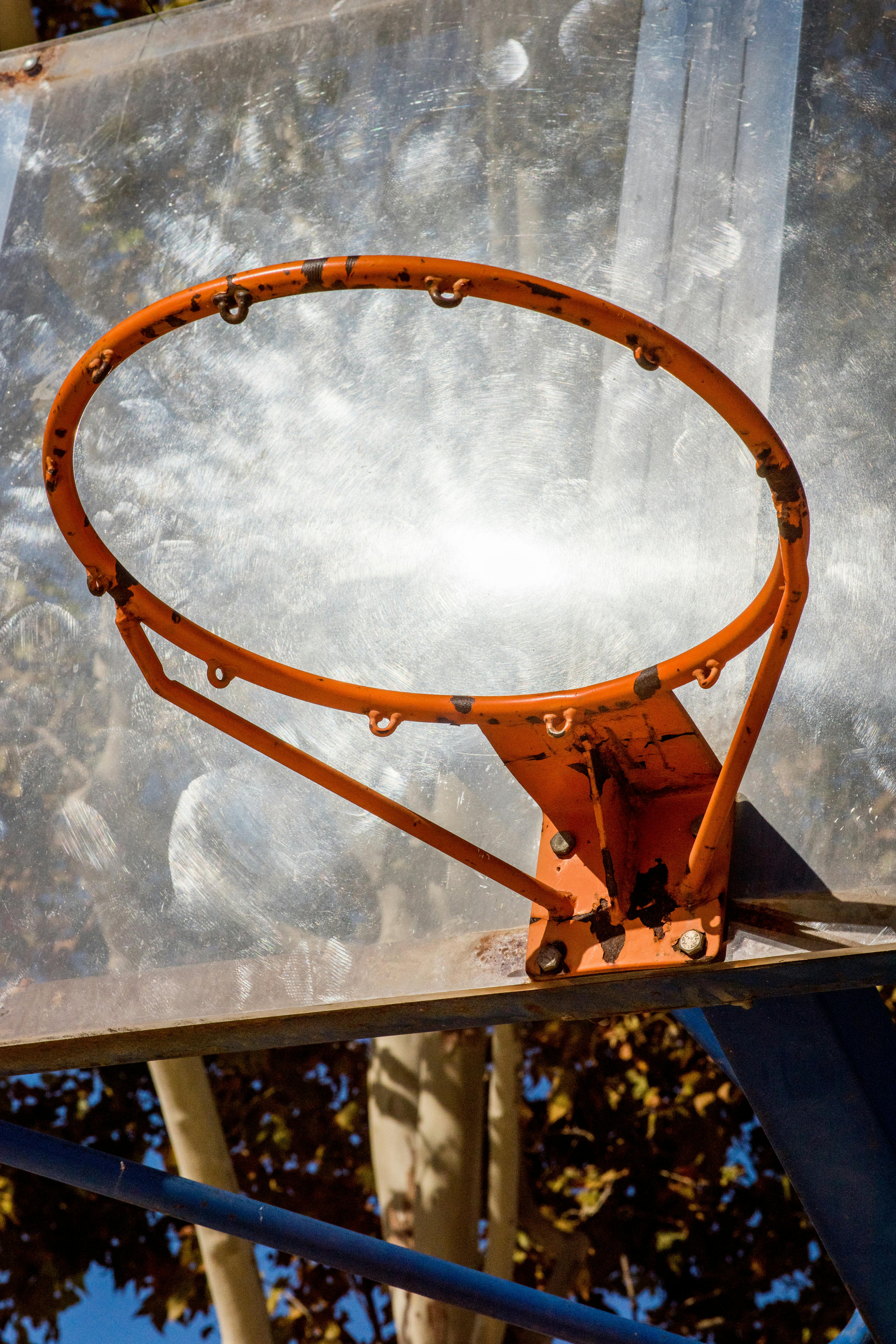 Rusty Basketball Hoop with Clear Acrylic Backboard · Free Stock Photo
