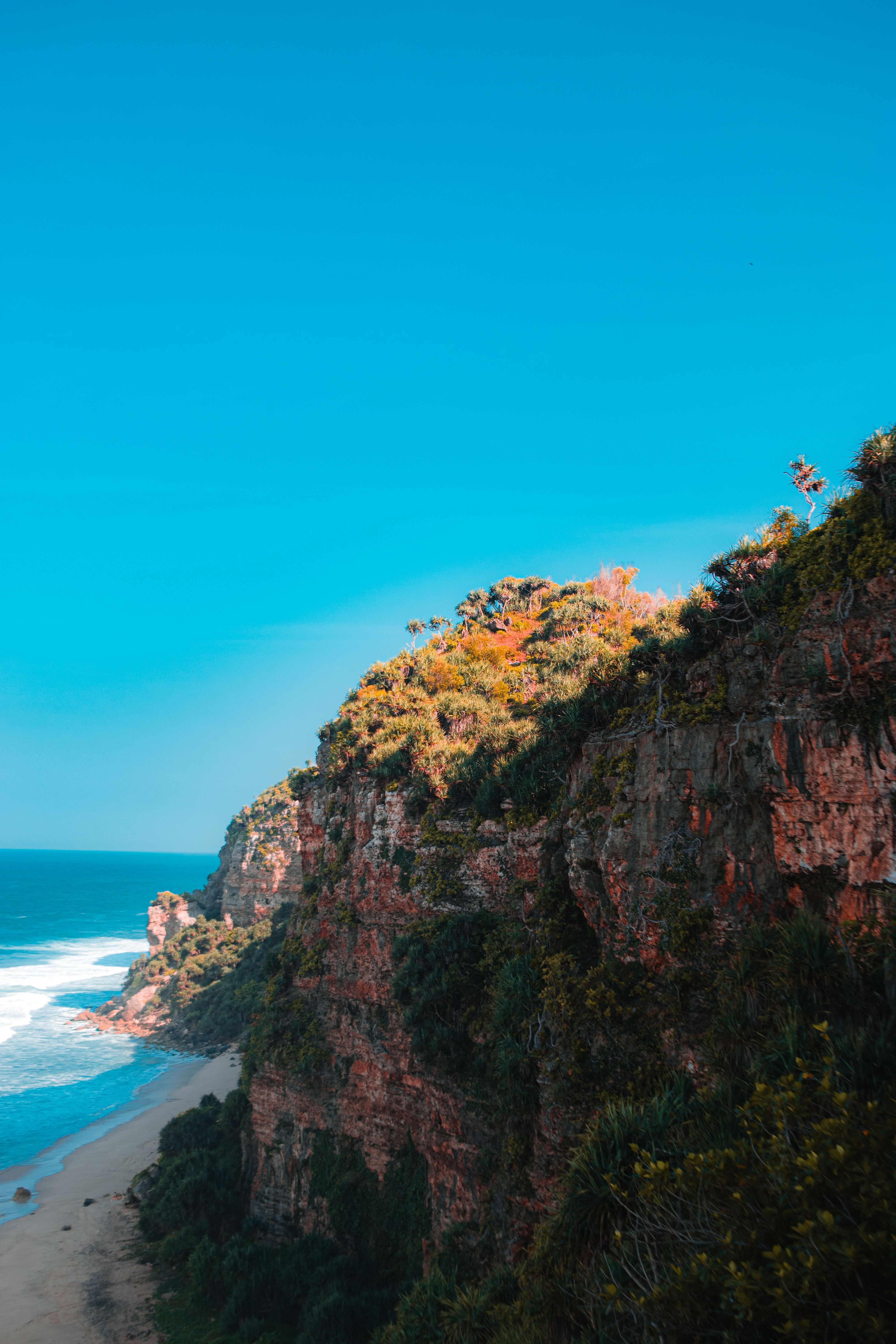 Cliffside View, Yogyakarta's Scenic Coastline · Free Stock Photo