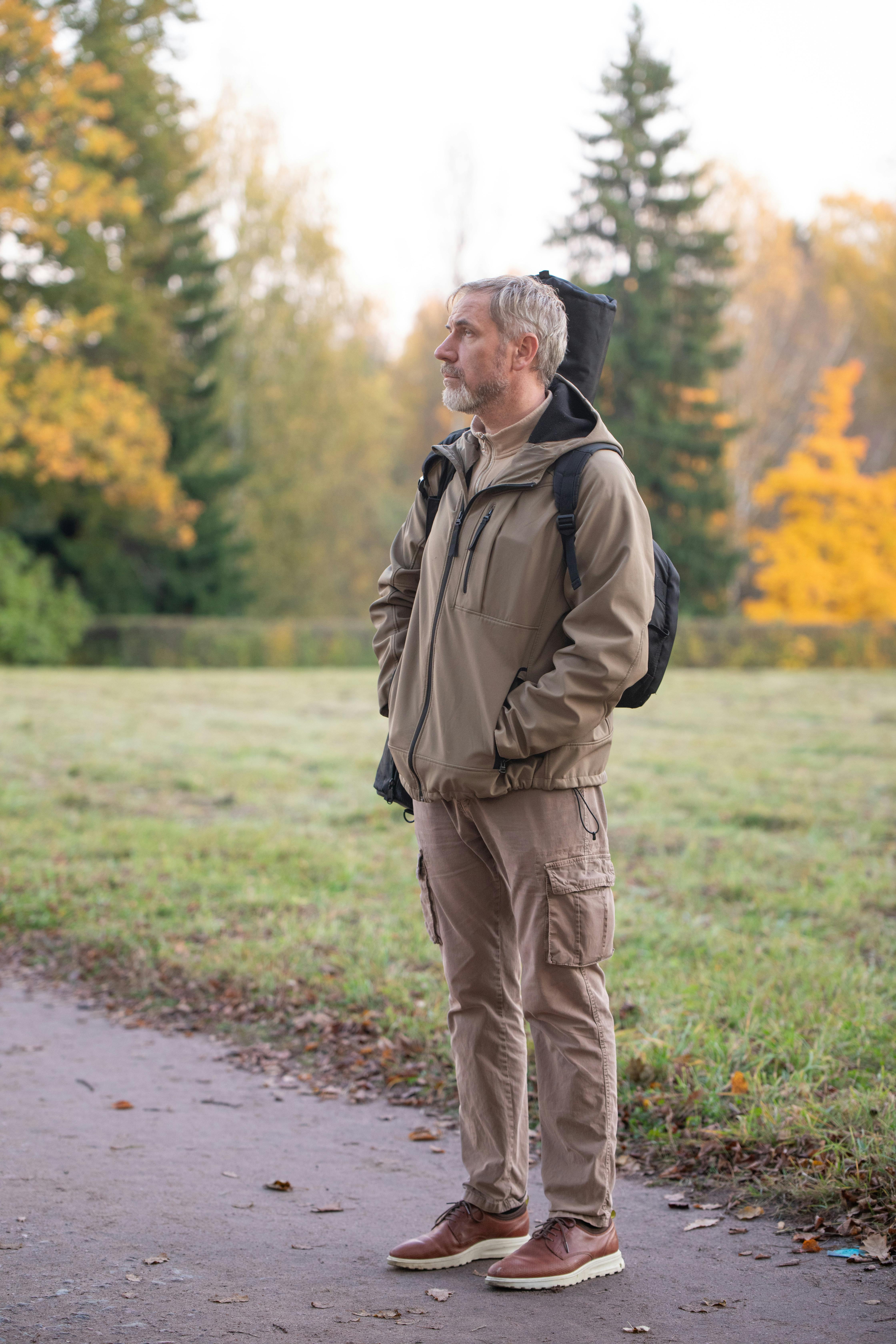 Man Enjoying Autumn Walk in the Park · Free Stock Photo