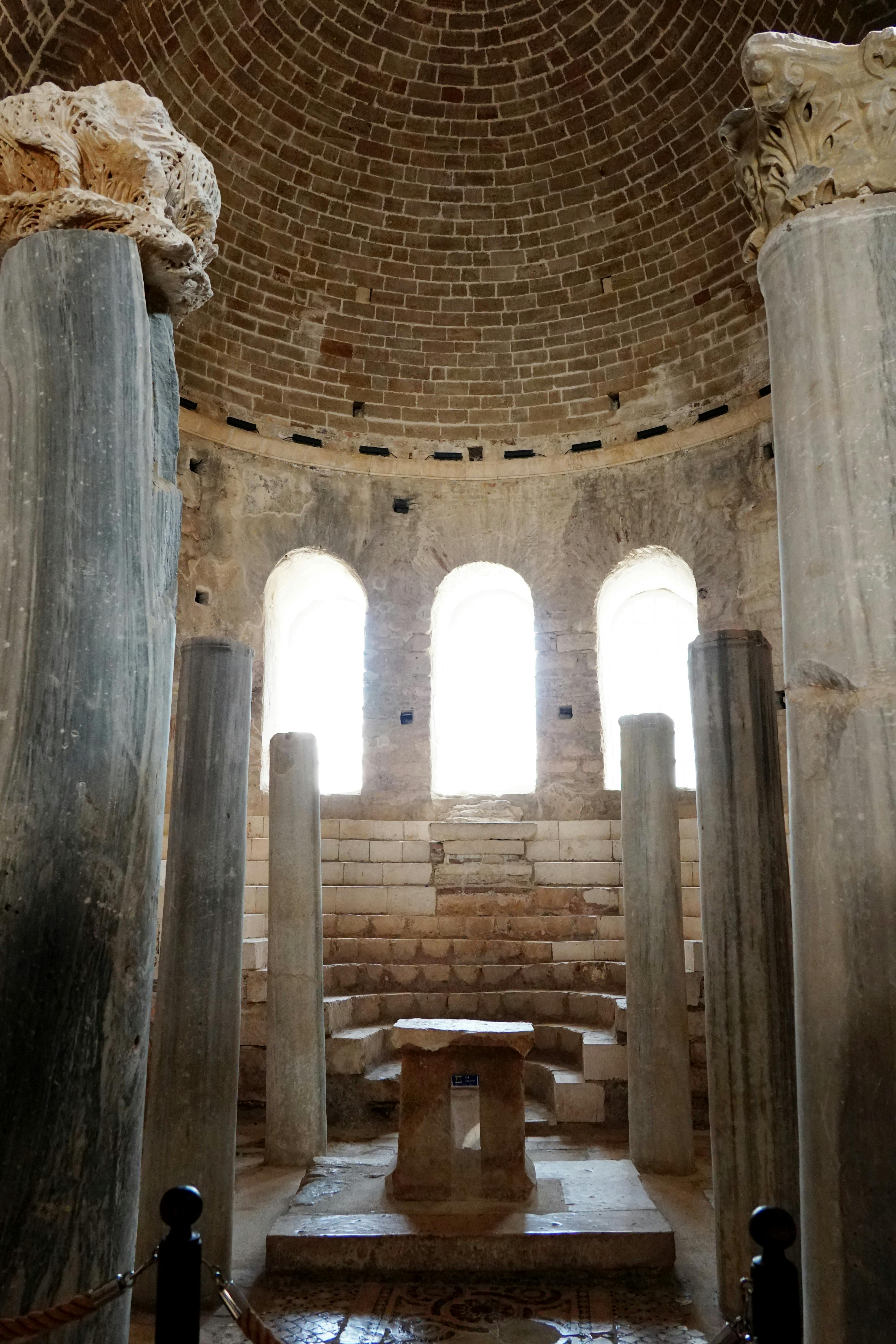 Ancient Stone Ruins with Columned Interior · Free Stock Photo