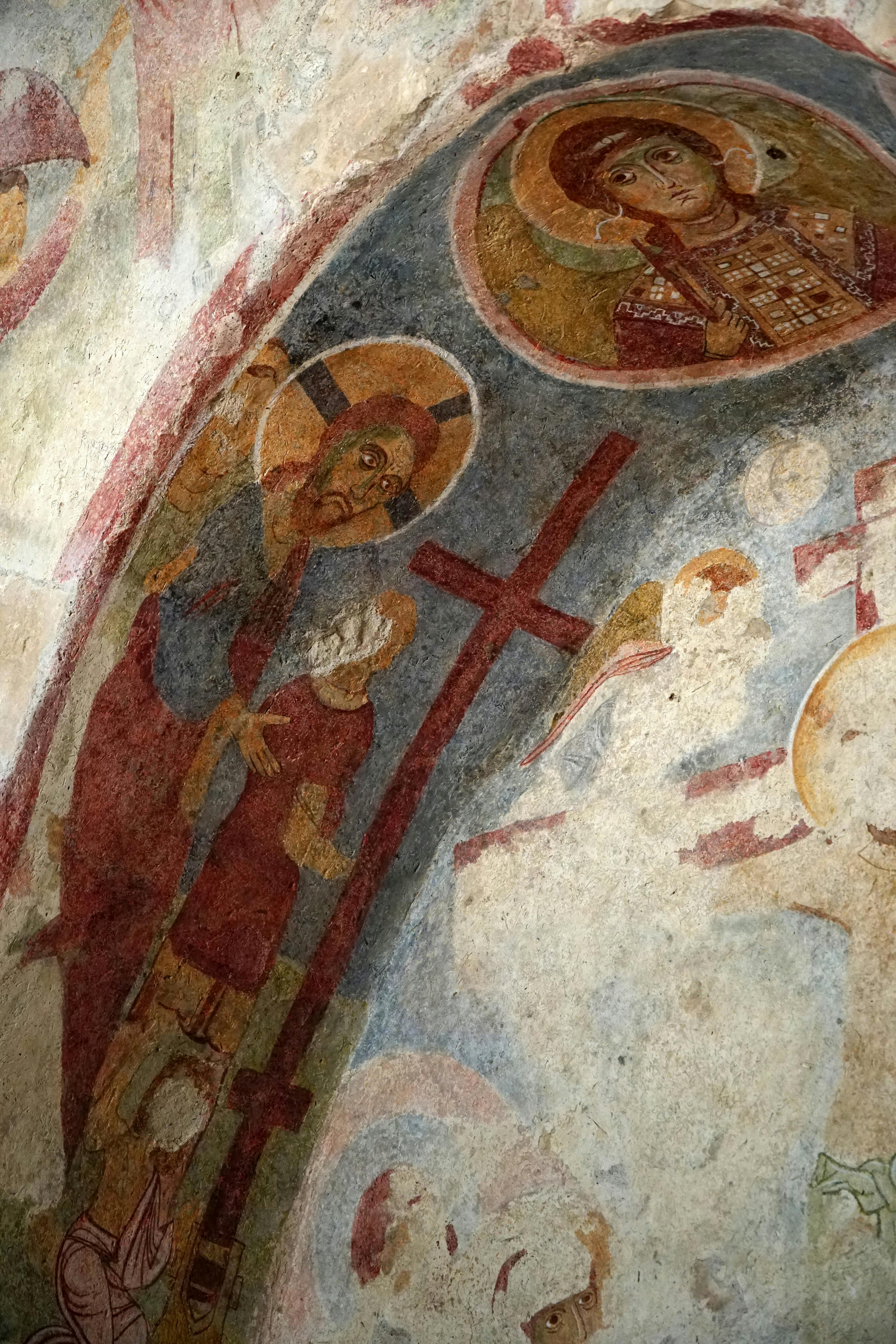Ancient Religious Fresco with Iconography · Free Stock Photo