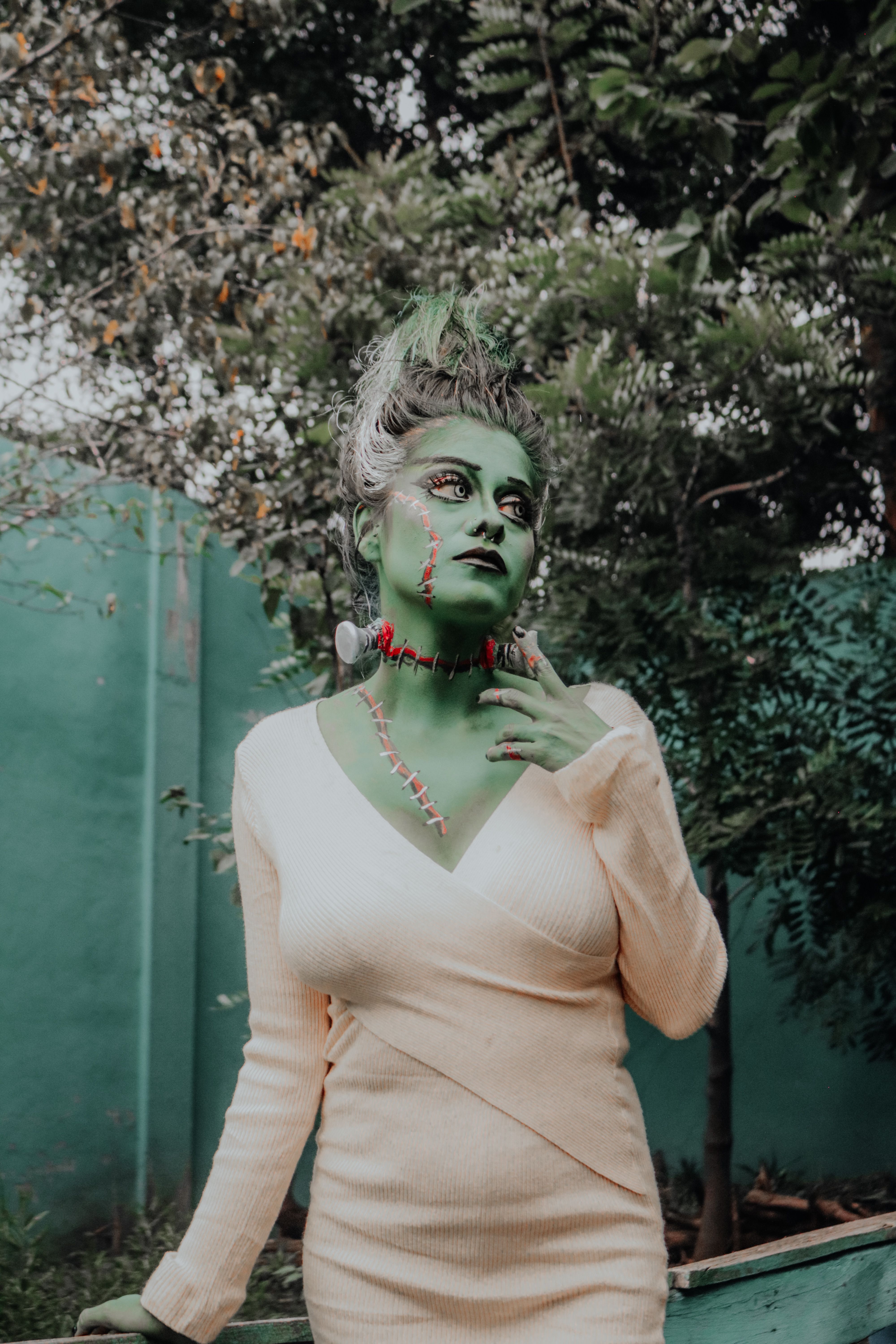 Creative Zombie Woman in Outdoor Setting · Free Stock Photo
