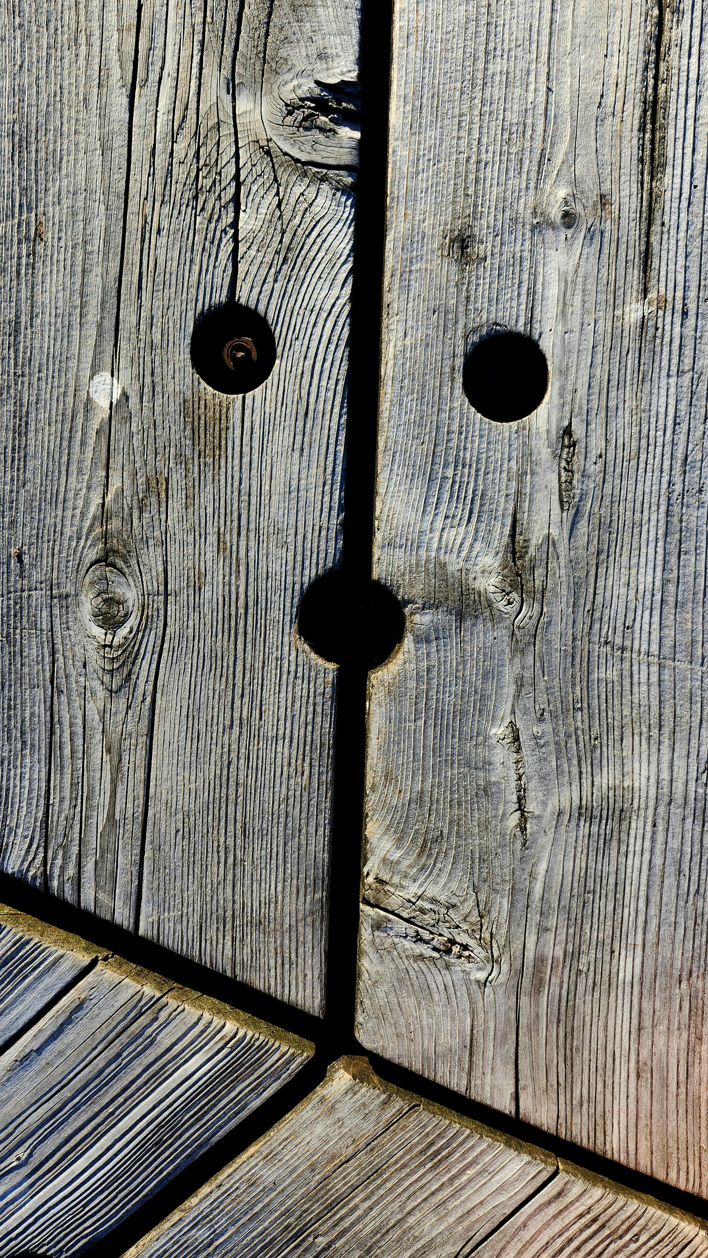 Rustic Wooden Texture with Knot Holes · Free Stock Photo