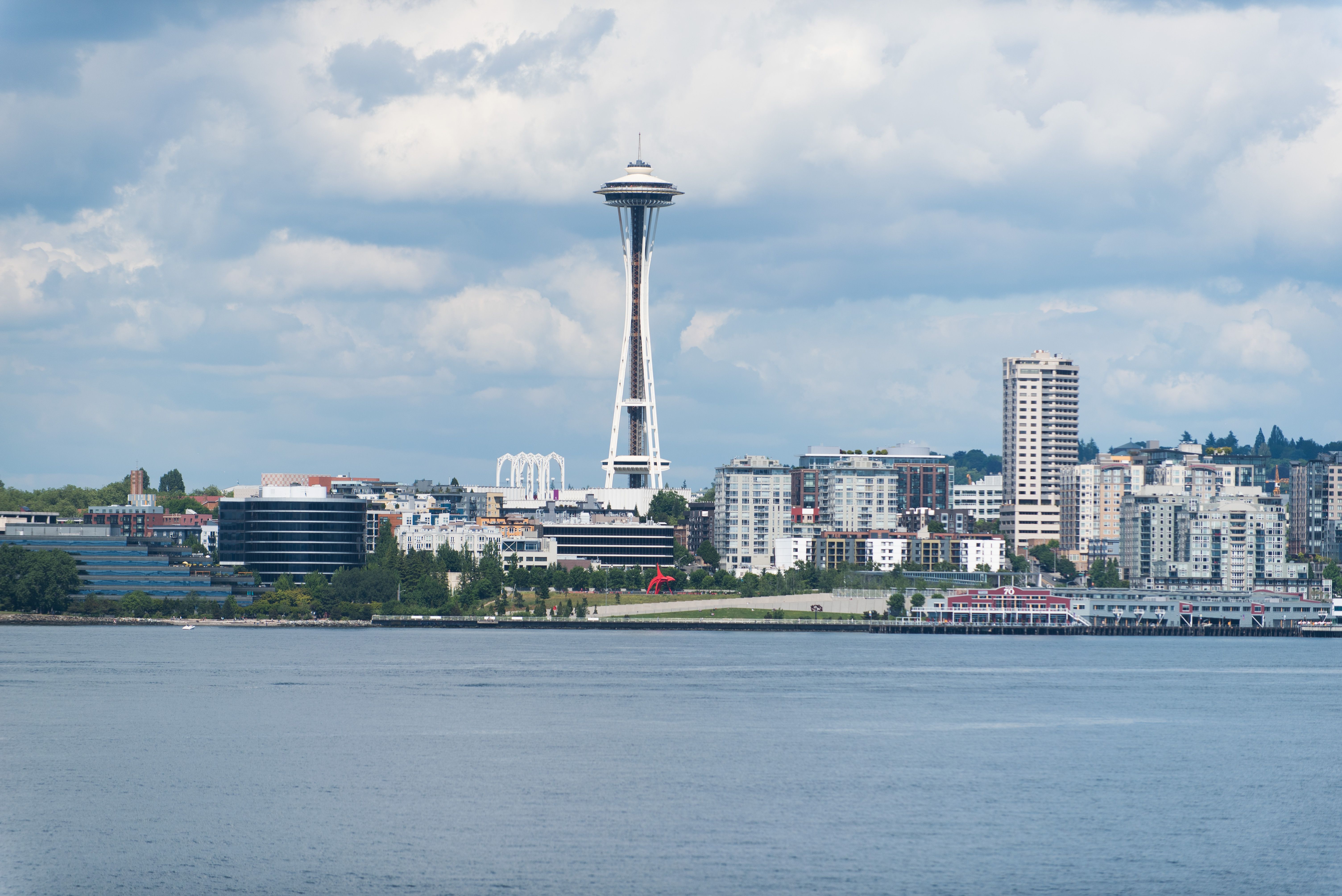 Seattle Skyline with Space Needle in View · Free Stock Photo