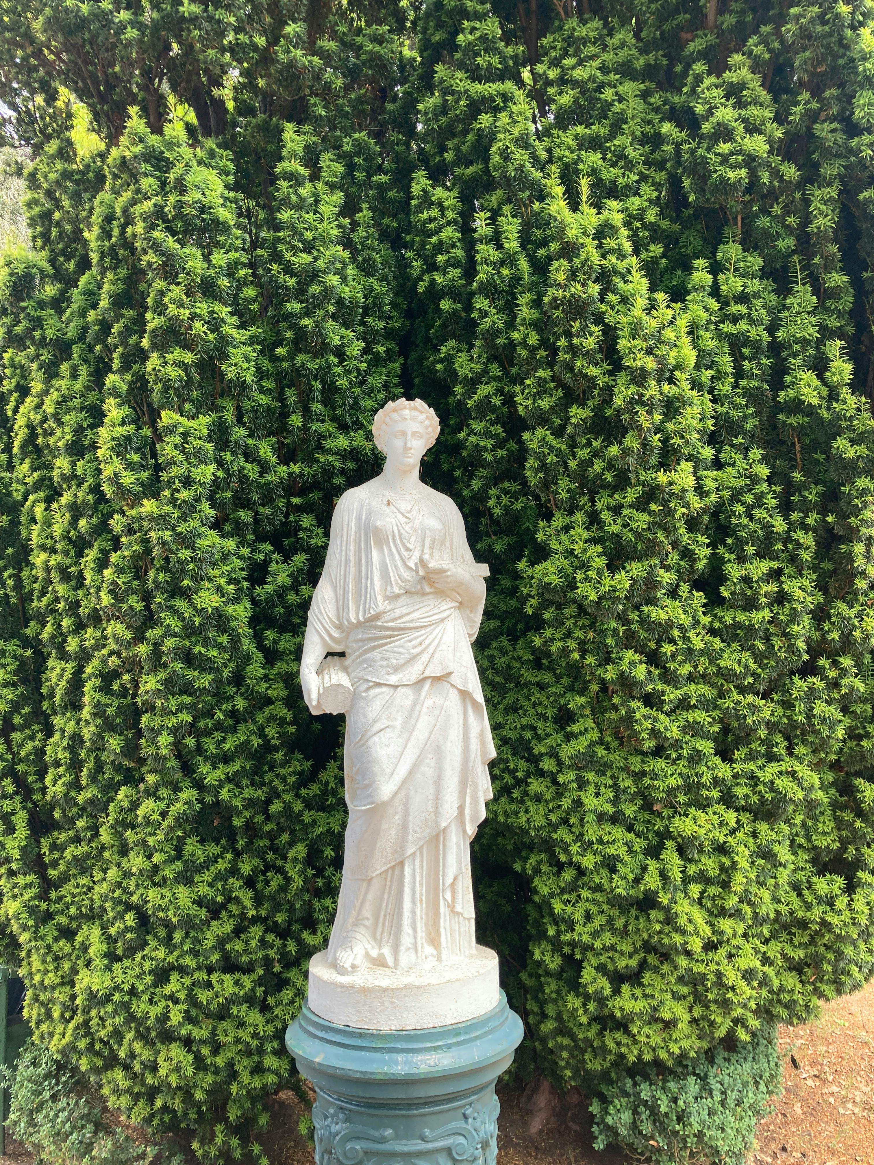 Classical Roman Statue in Lush Garden Setting · Free Stock Photo