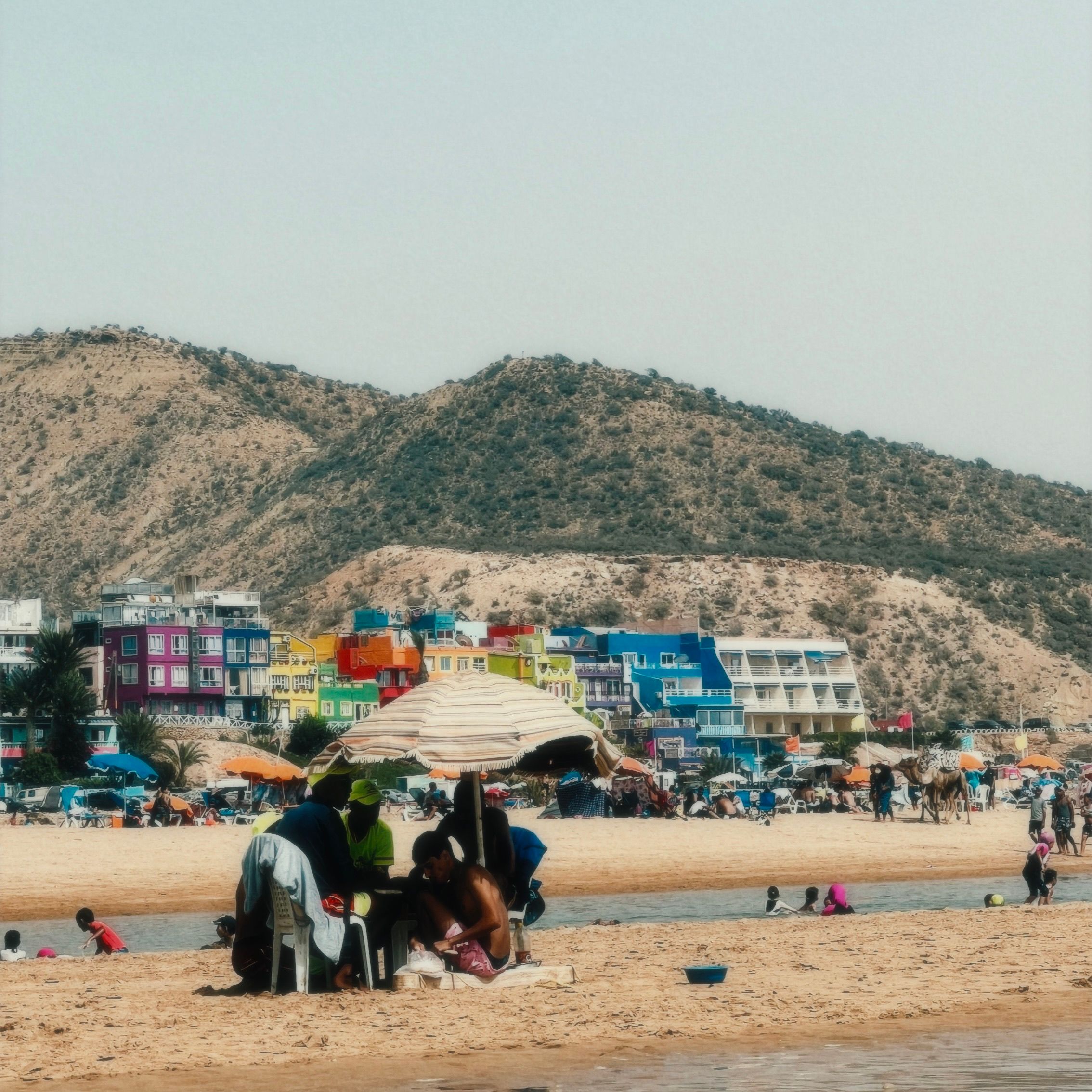 Vibrant Beach Scene in Aghroud, Morocco · Free Stock Photo