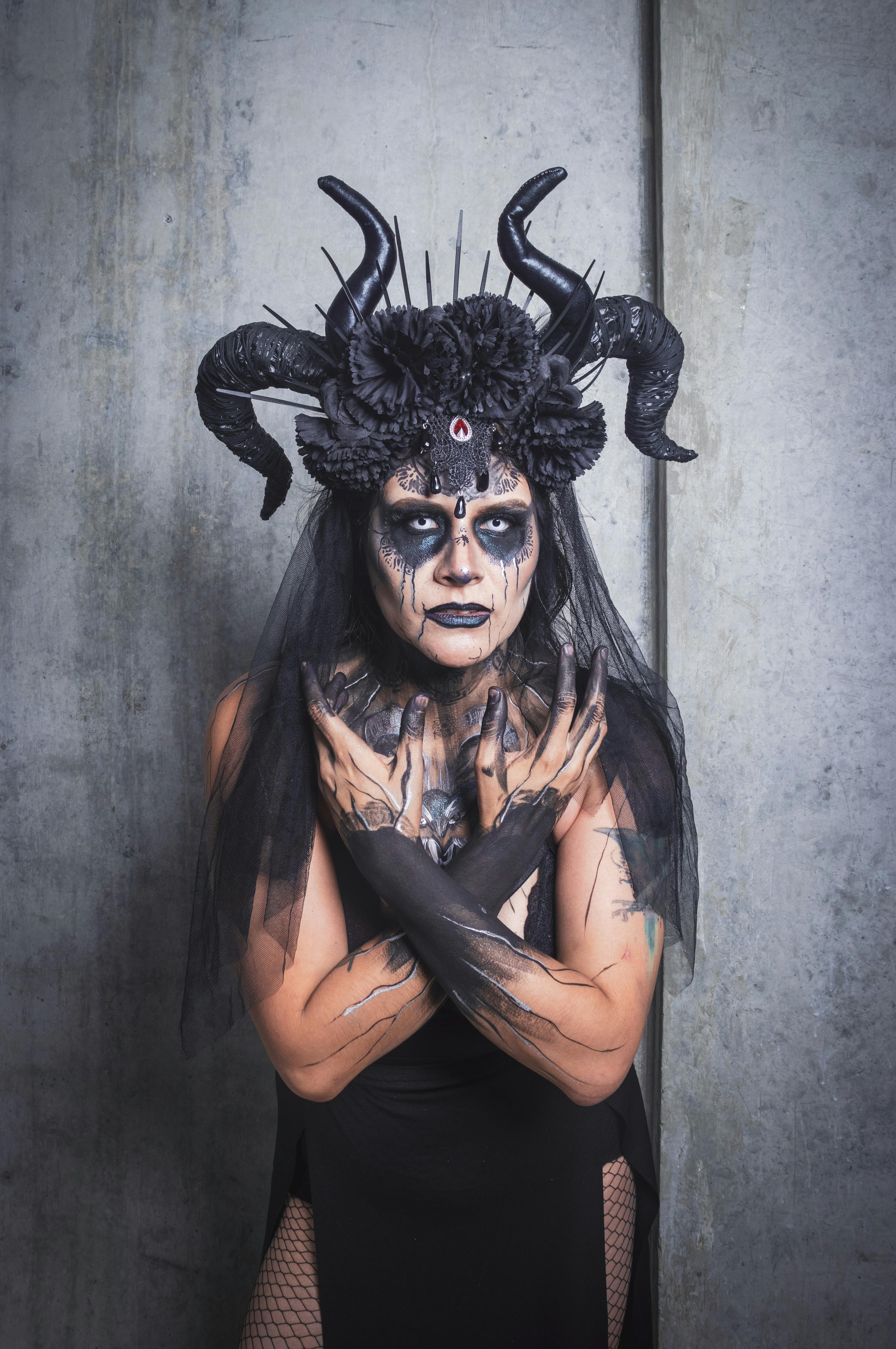 Dark Fantasy Portrait with Elaborate Costume · Free Stock Photo