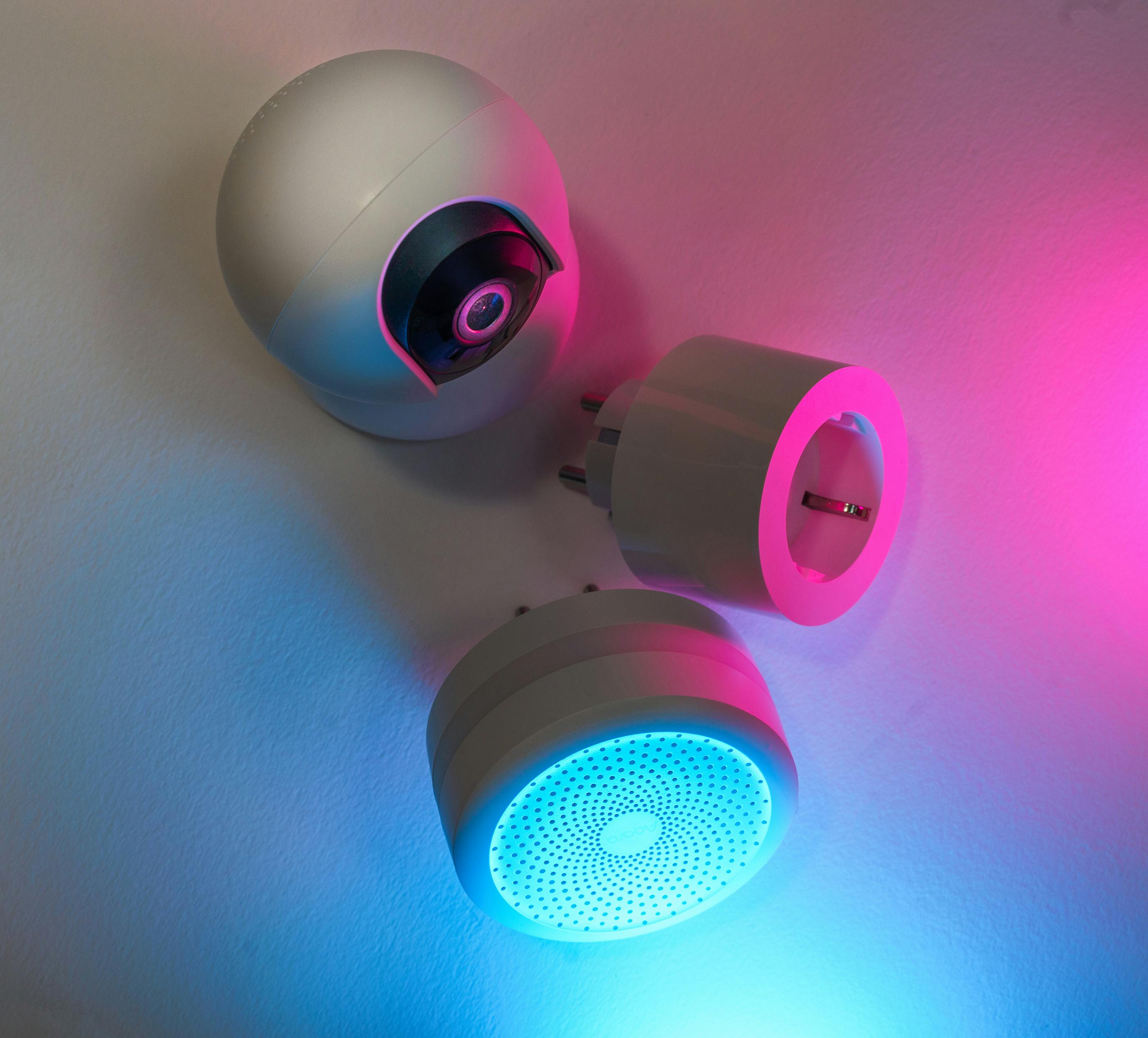 Smart Home Devices with Neon Lighting · Free Stock Photo