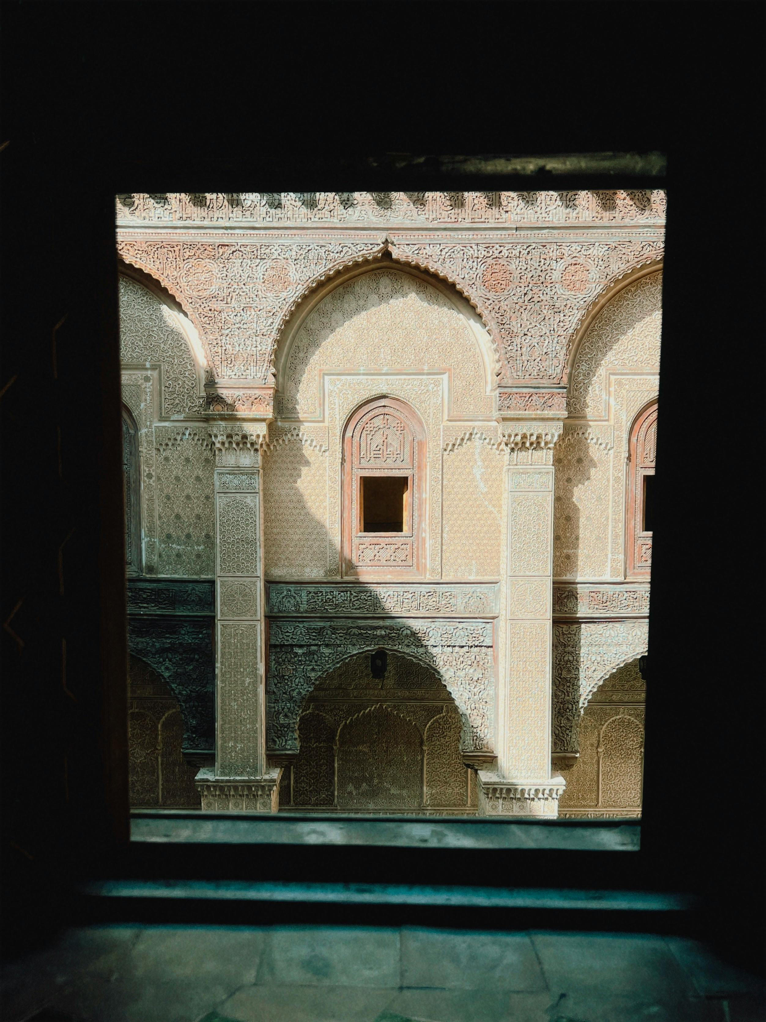 Architectural Detail of Historic Moroccan Building · Free Stock Photo