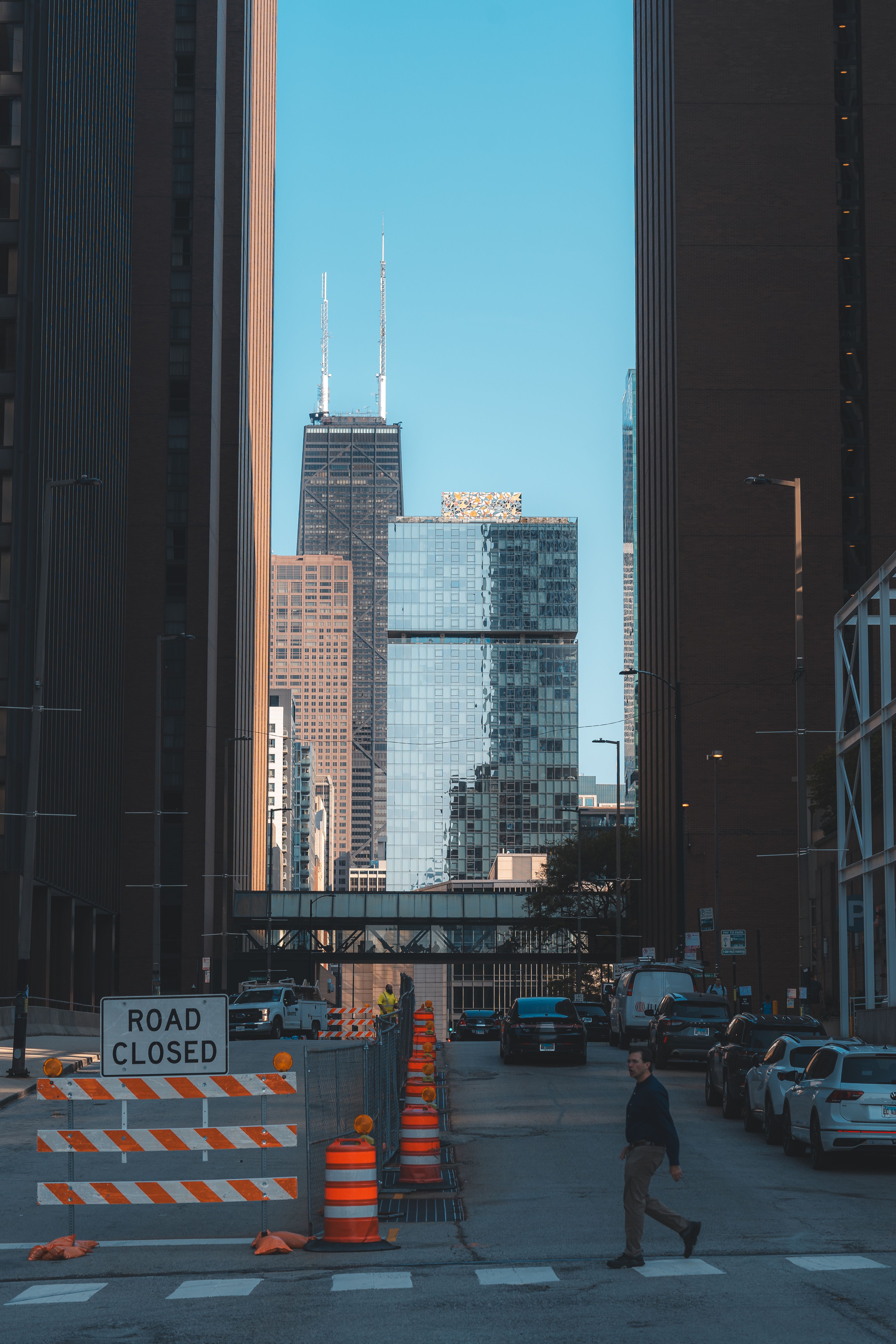 Urban Cityscape with Skyscrapers and Road Block · Free Stock Photo