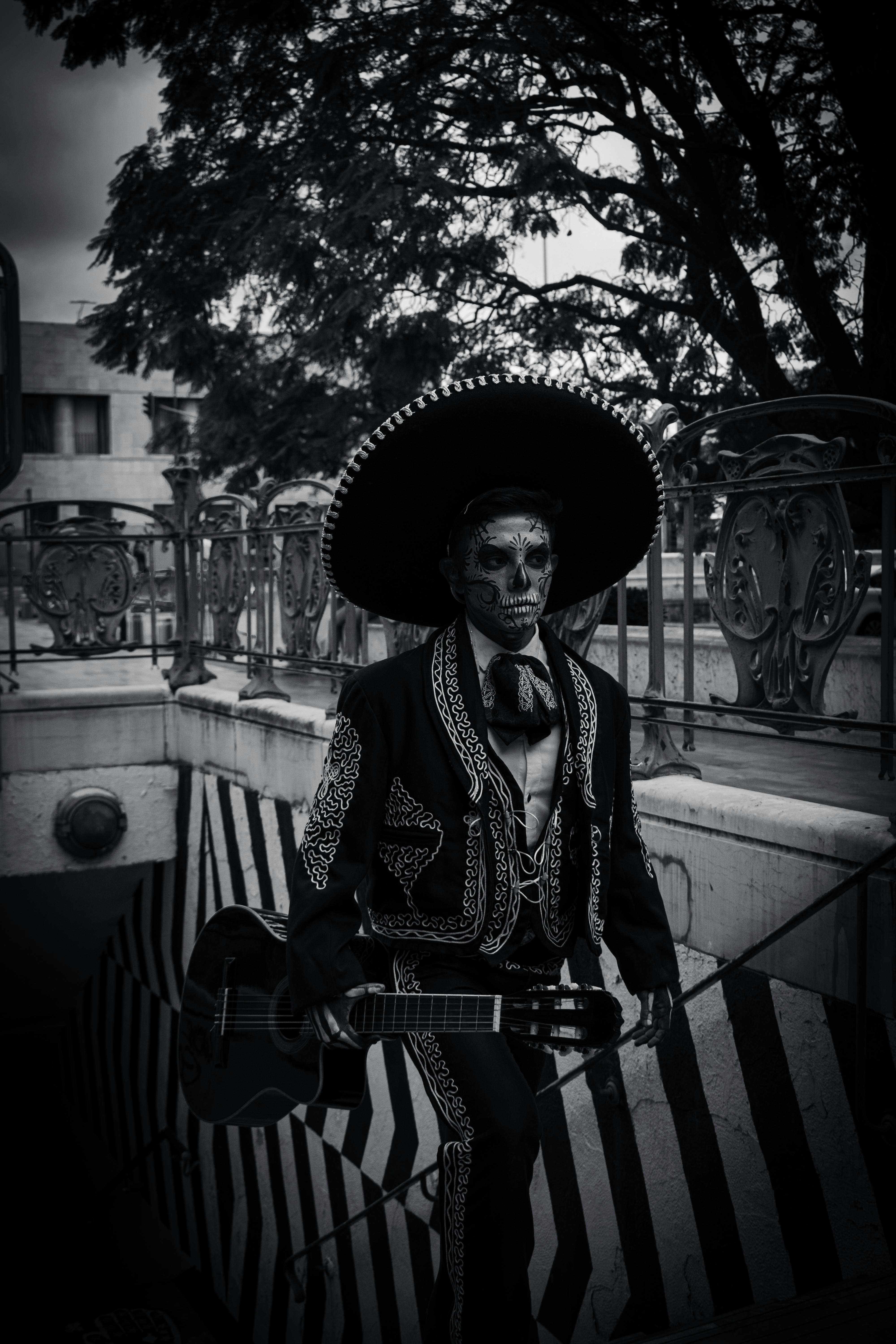 Day of the Dead Mariachi with Calavera Makeup · Free Stock Photo