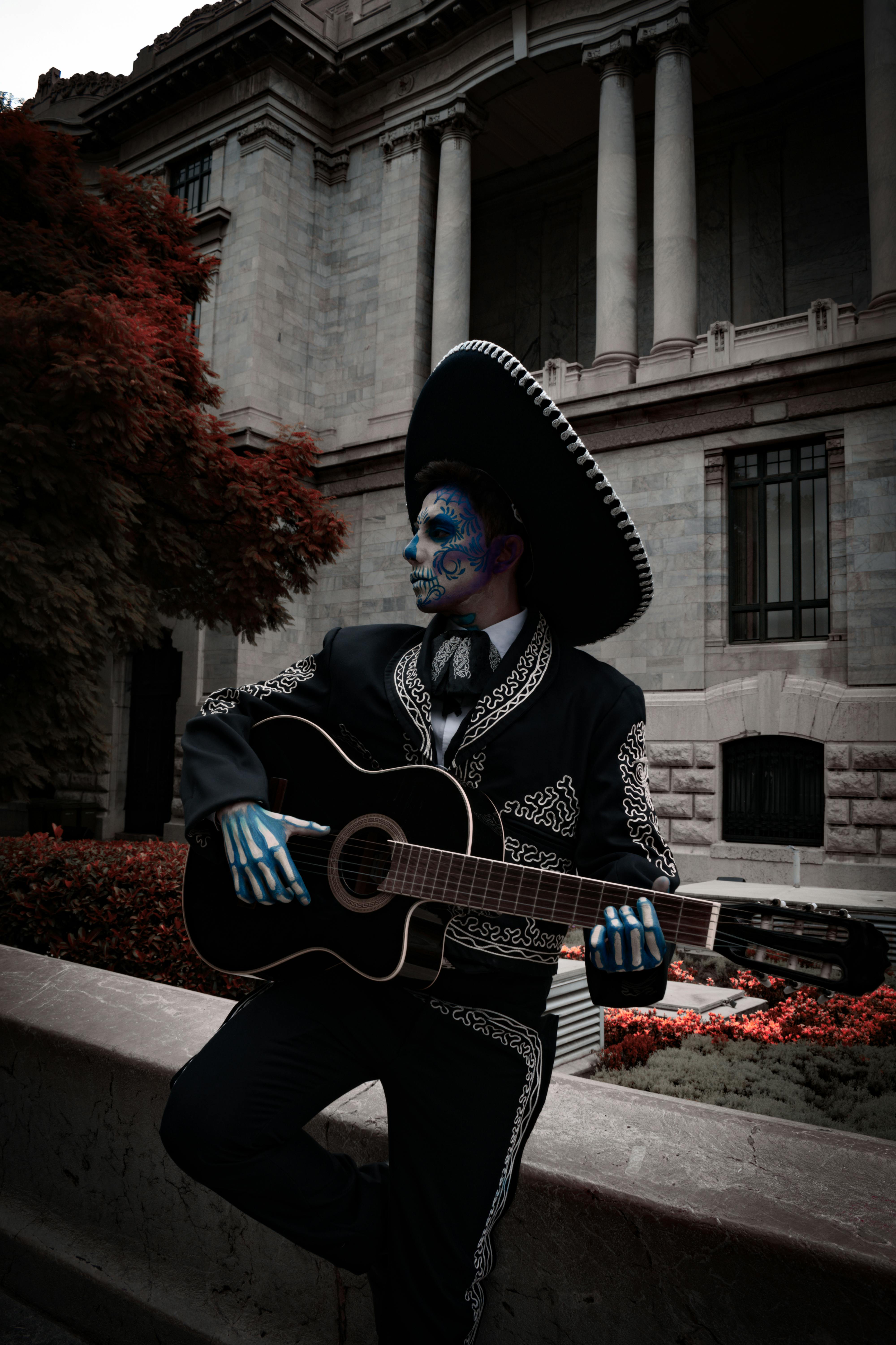 Day of the Dead Mariachi with Guitar · Free Stock Photo