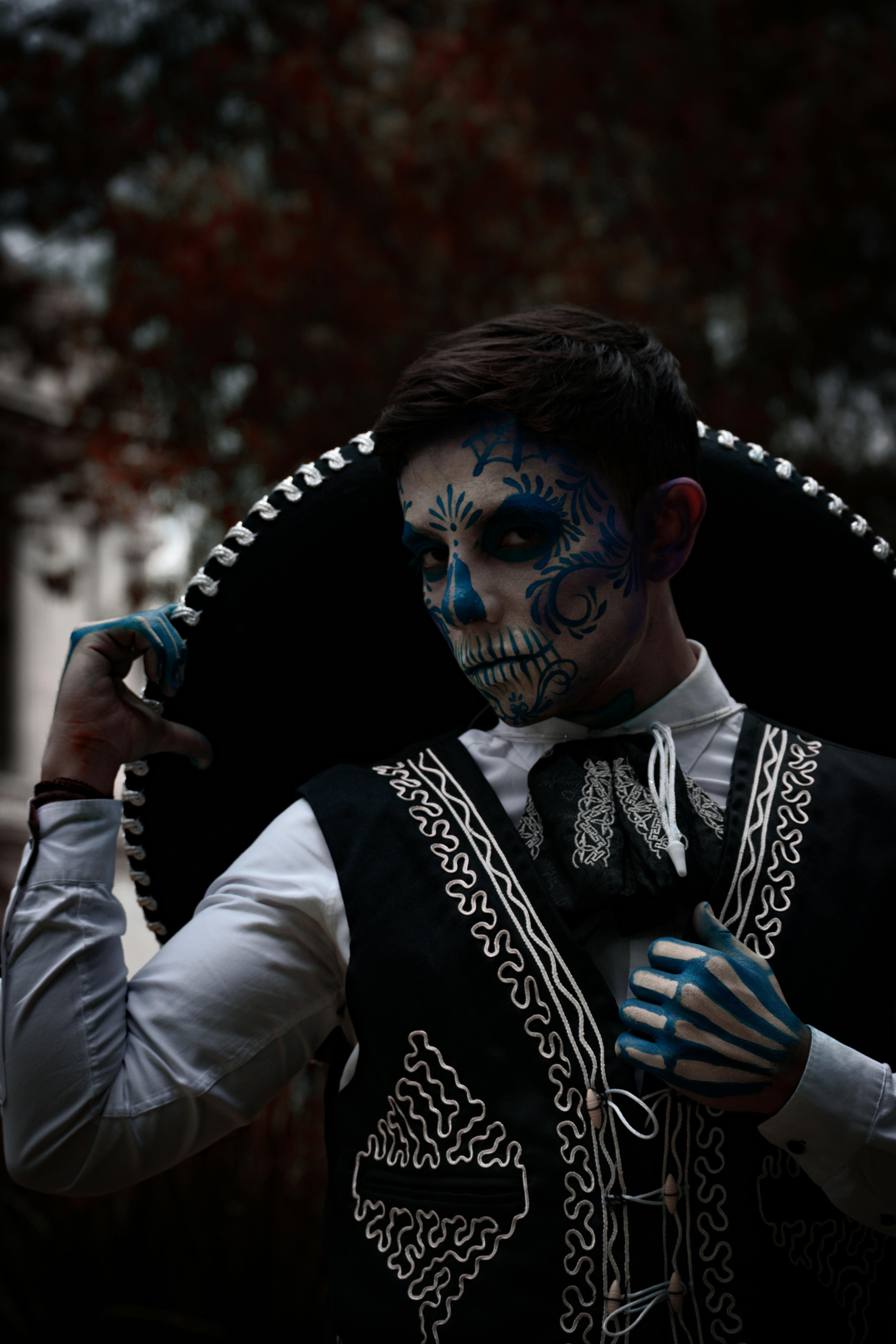 Celebración Del Día De Los Muertos Con Disfraz De Catrín · Foto de ...