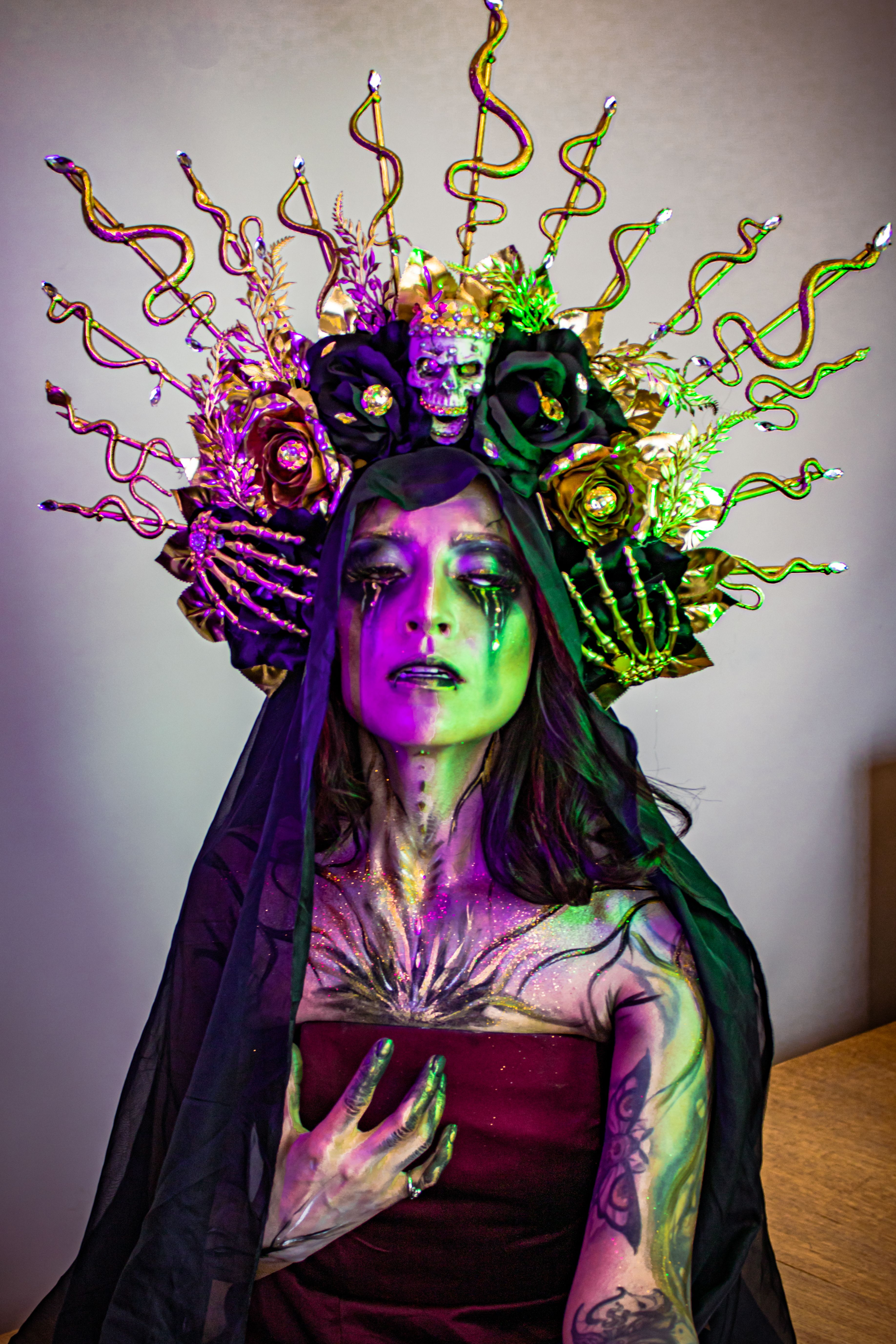 Dramatic Portrait with Artistic Horror Makeup · Free Stock Photo
