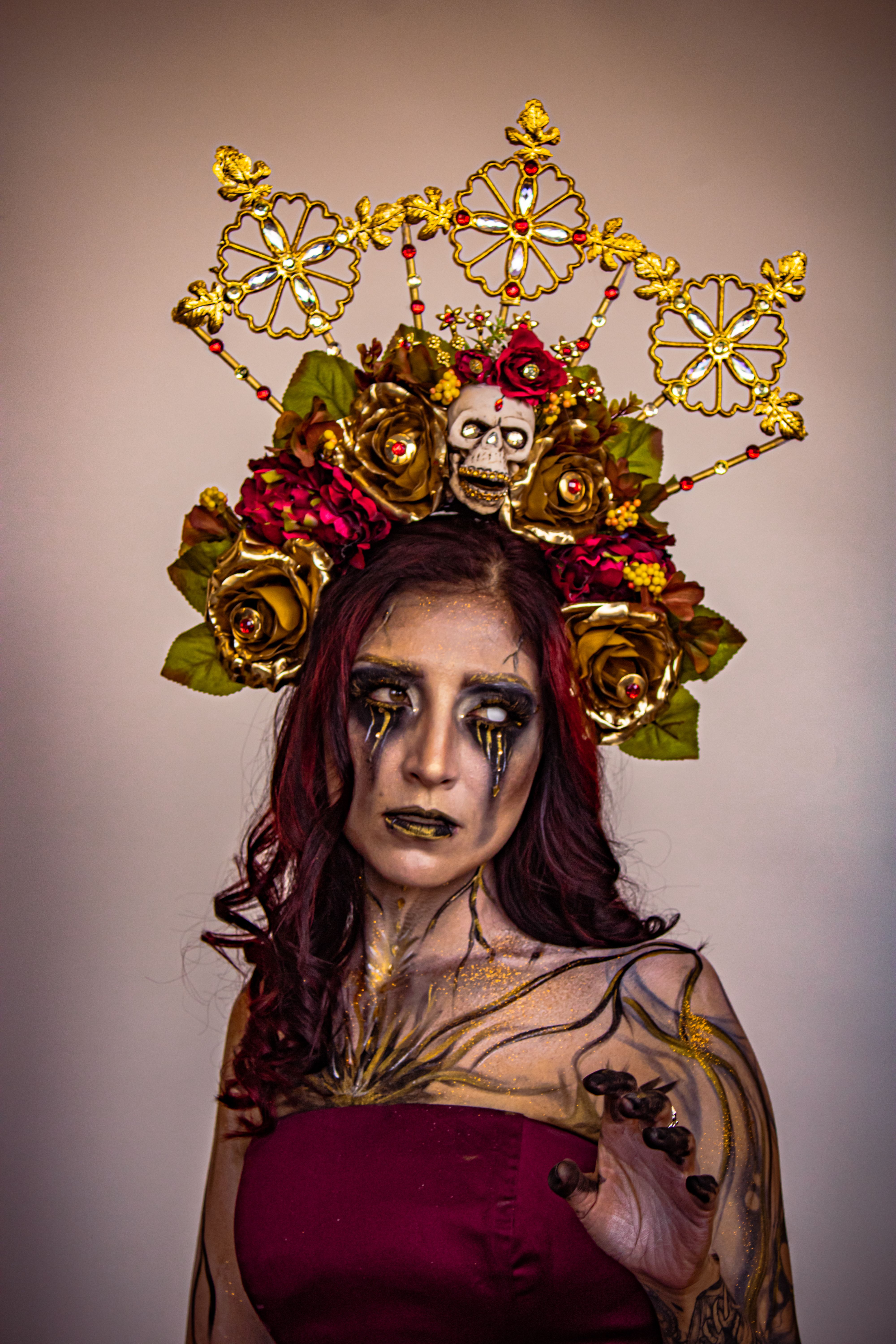 Horror Themed Portrait with Artistic Makeup · Free Stock Photo