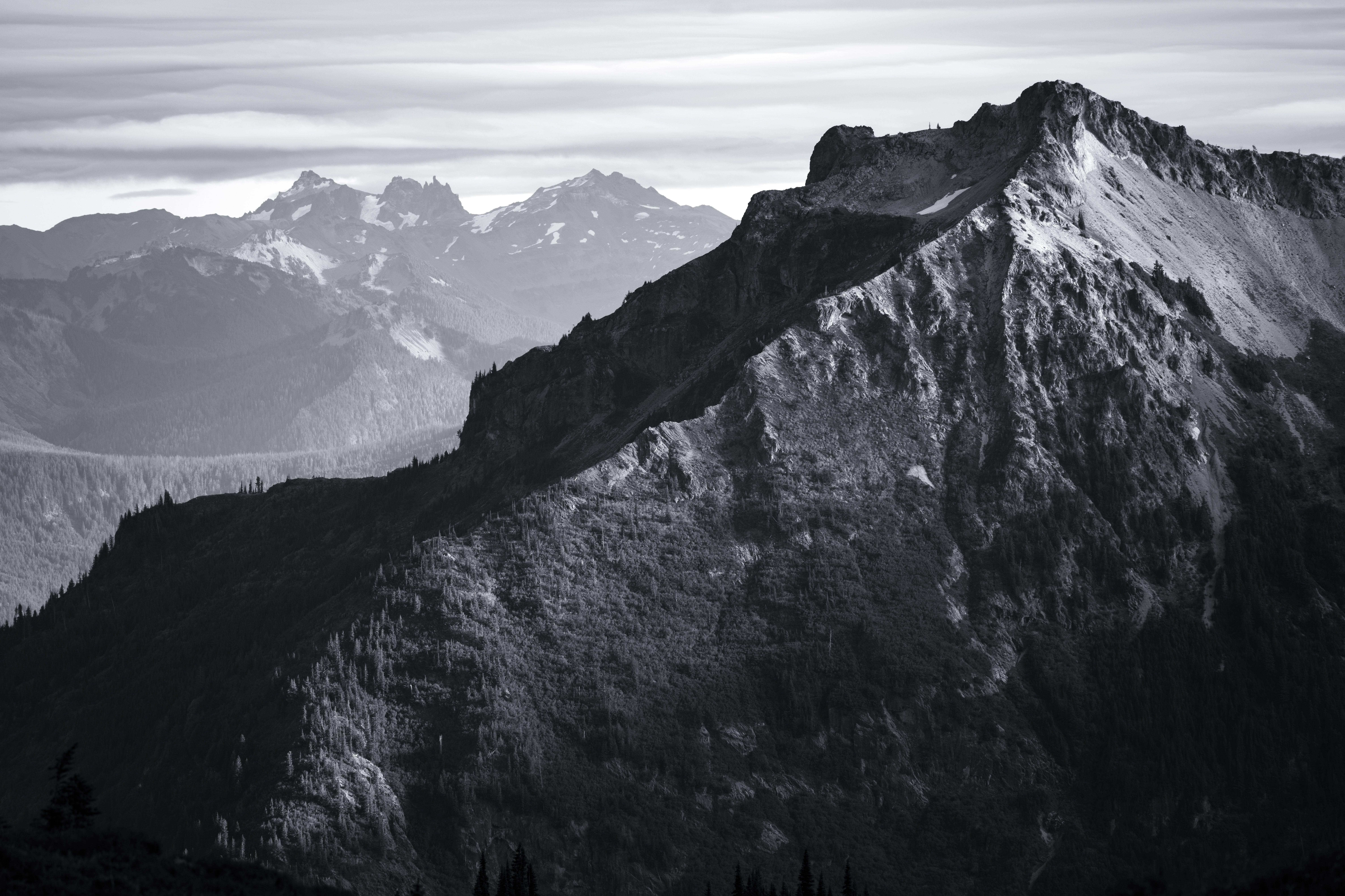 Grayscale Photography Of Mountain · Free Stock Photo