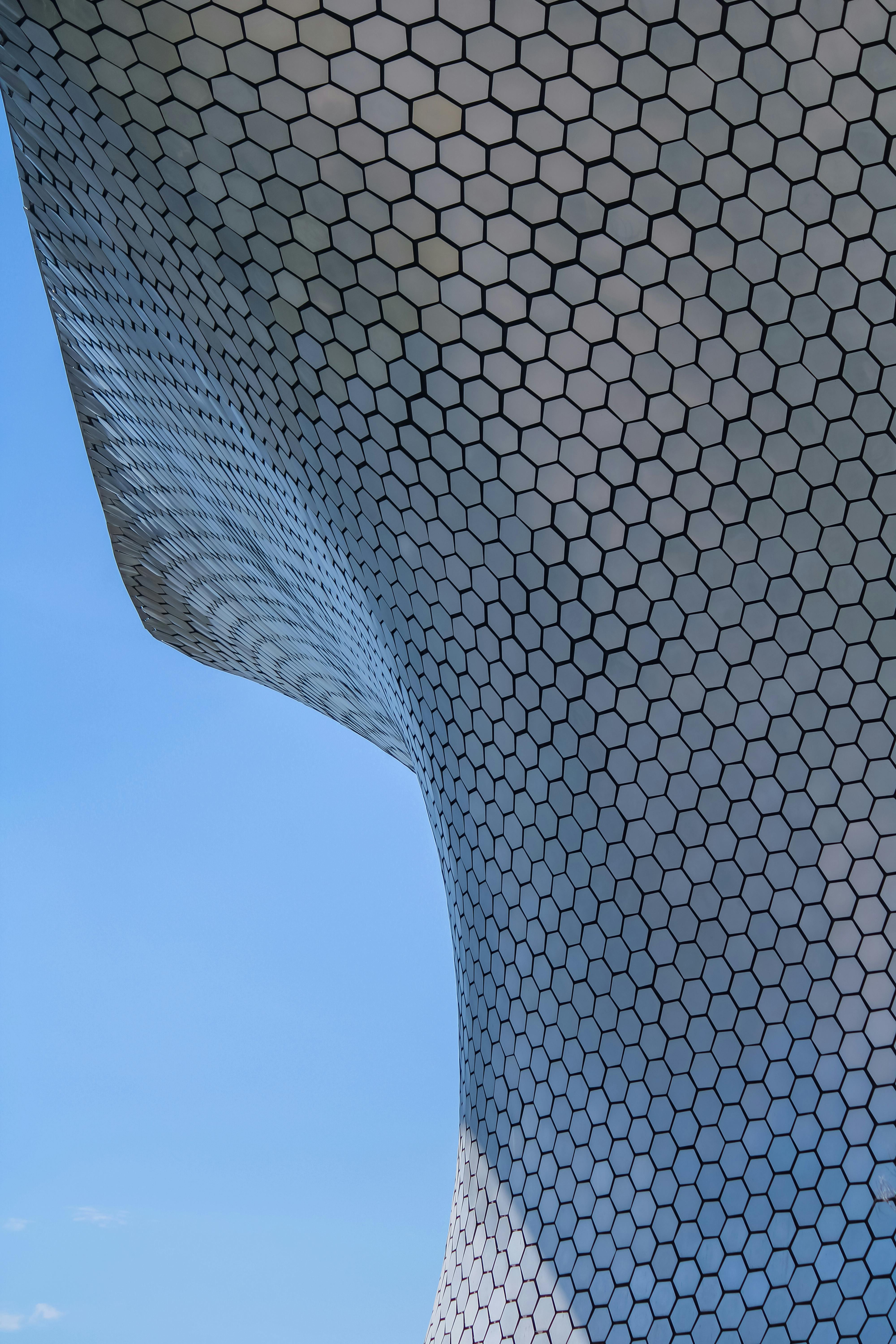 抽象的六角形建筑结构 · 免费素材图片