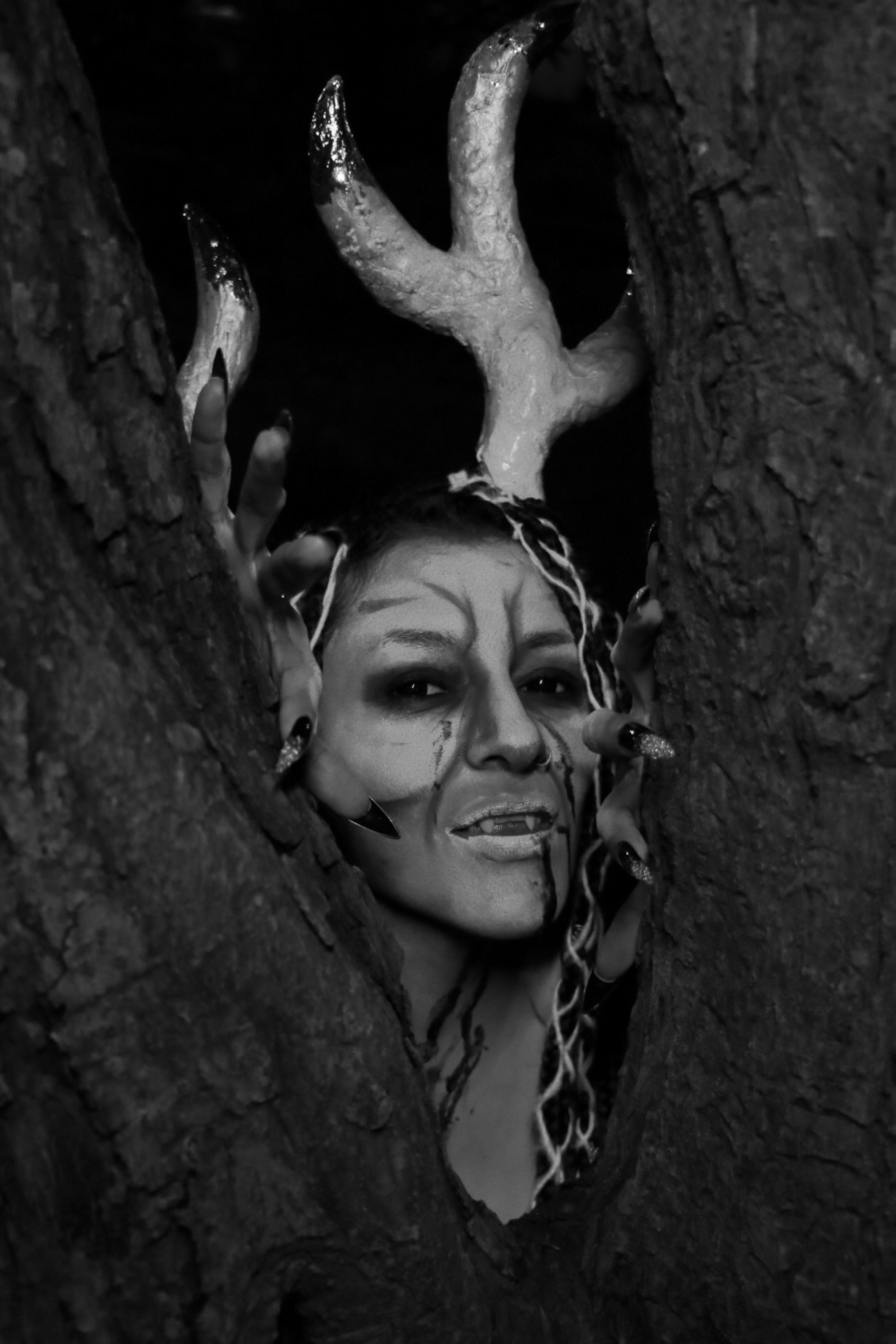 Mysterious Character in Artistic Monochrome Portrait · Free Stock Photo