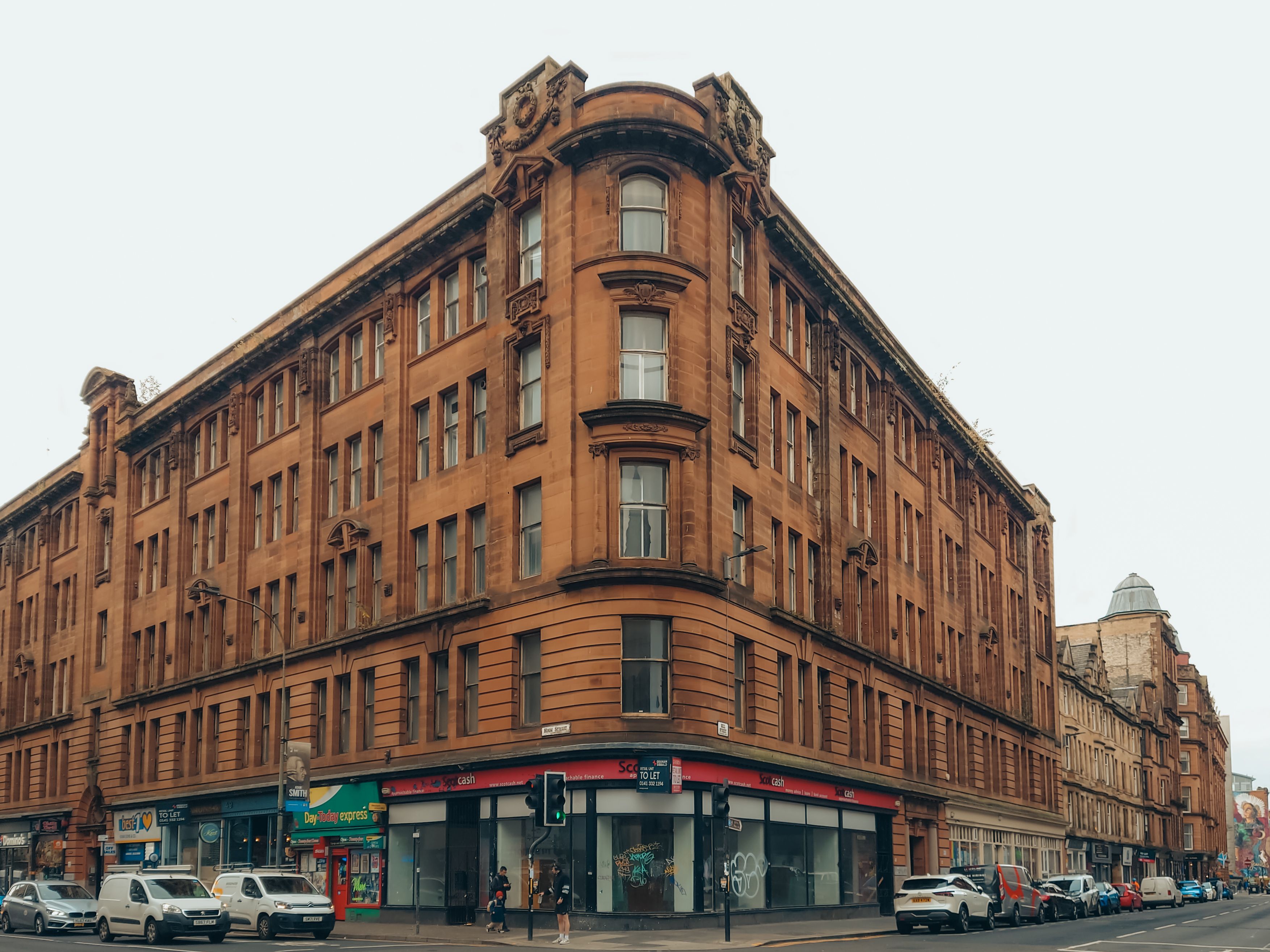 Edifício Histórico De Cortiços No Centro Da Cidade De Glasgow · Foto ...