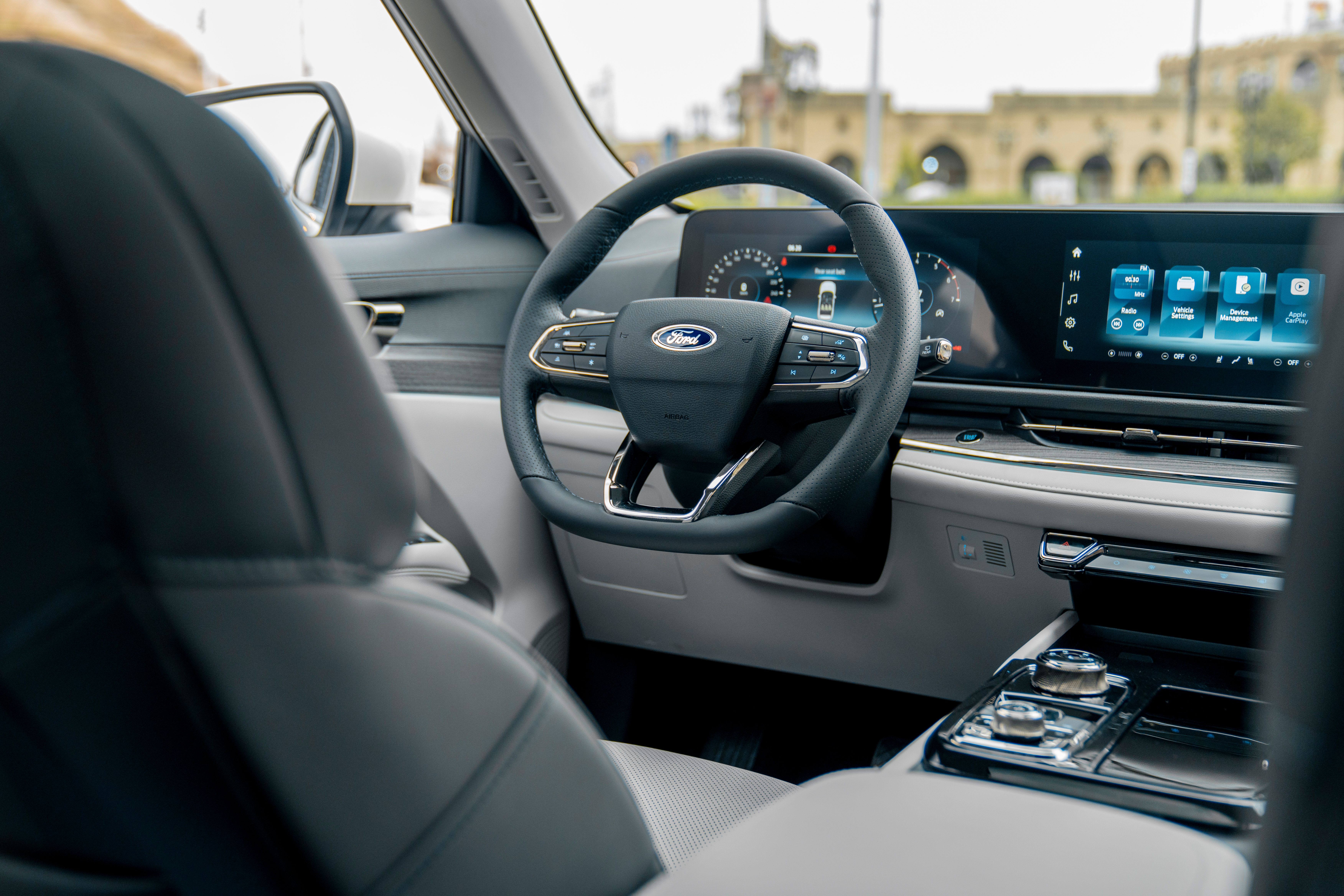 Modern Car Interior with High-Tech Dashboard · Free Stock Photo