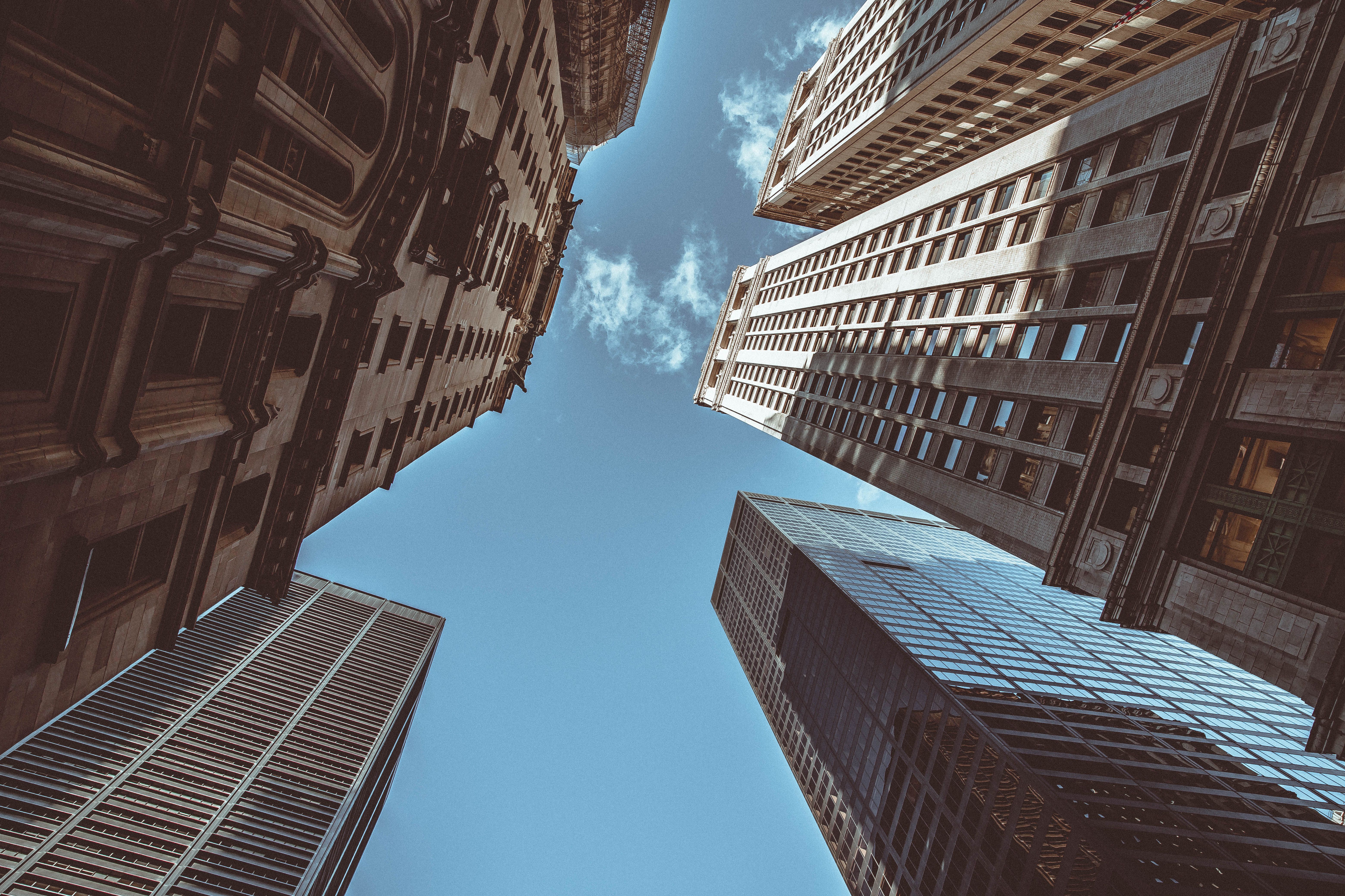 Dynamic View of New York City Skyscrapers · Free Stock Photo