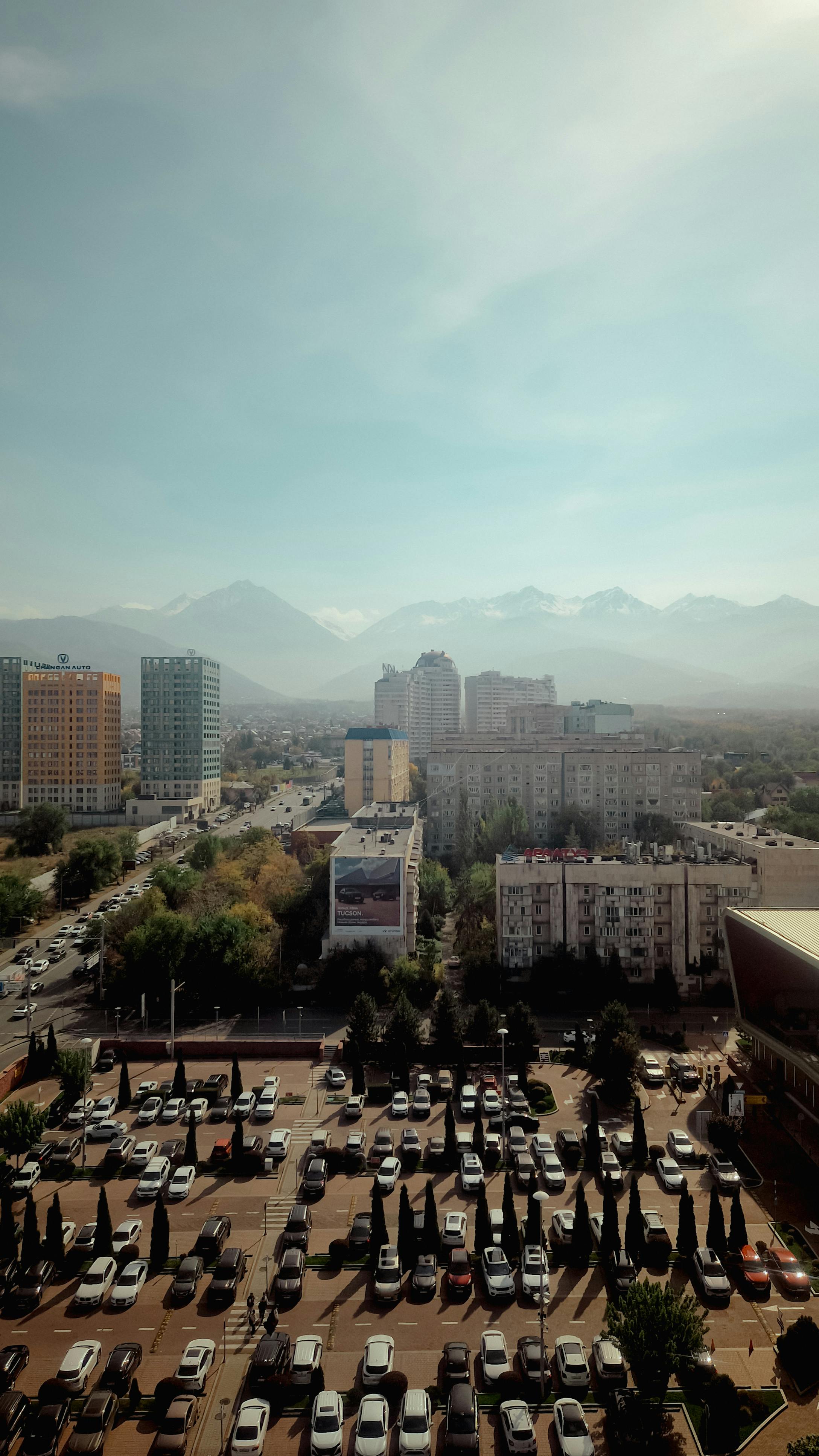 Urban Landscape of Almaty with Mountain View · Free Stock Photo