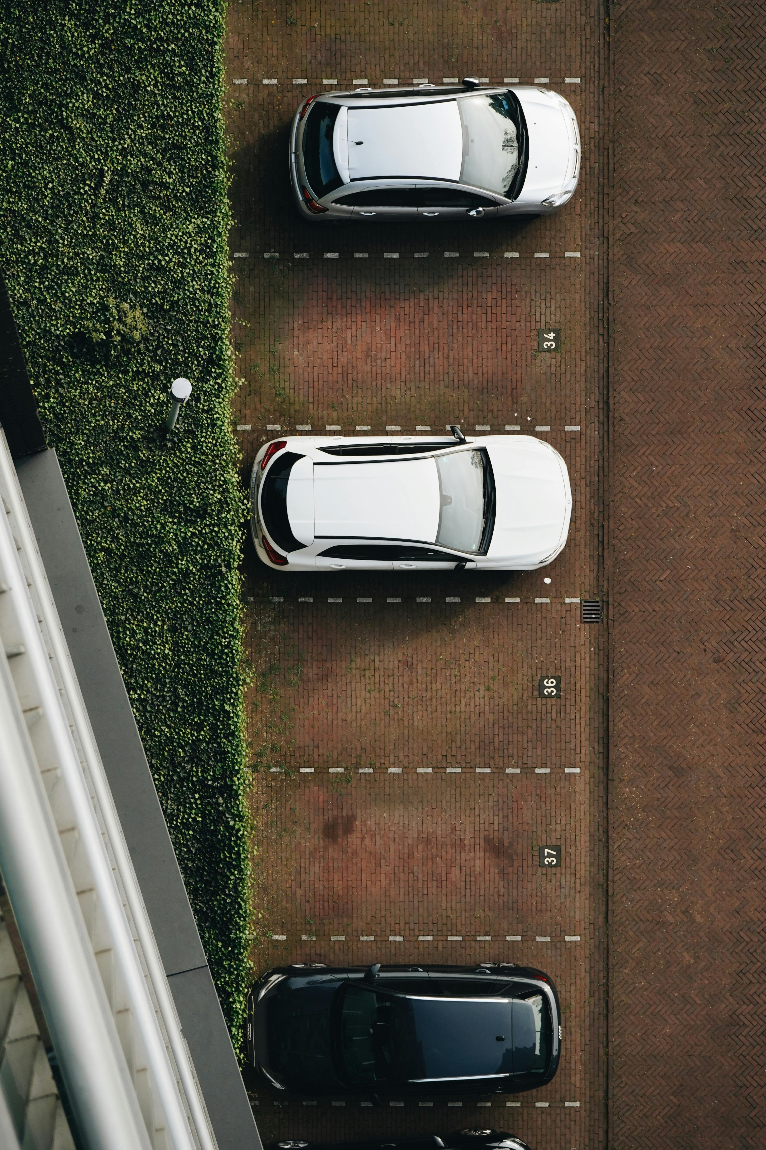 Aerial View of Cars in a Parking Lot · Free Stock Photo