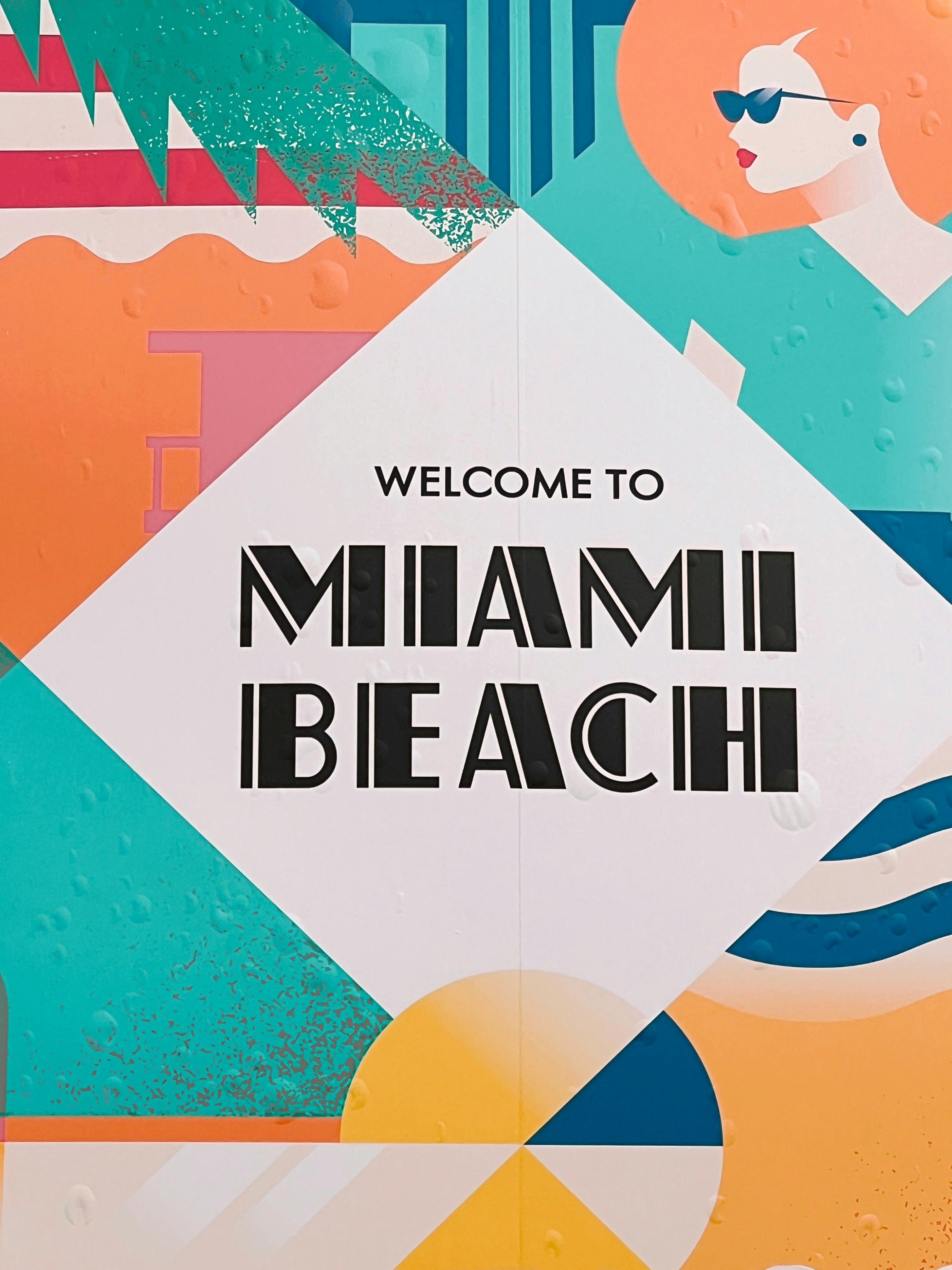 Colorful Welcome to Miami Beach Sign Art · Free Stock Photo