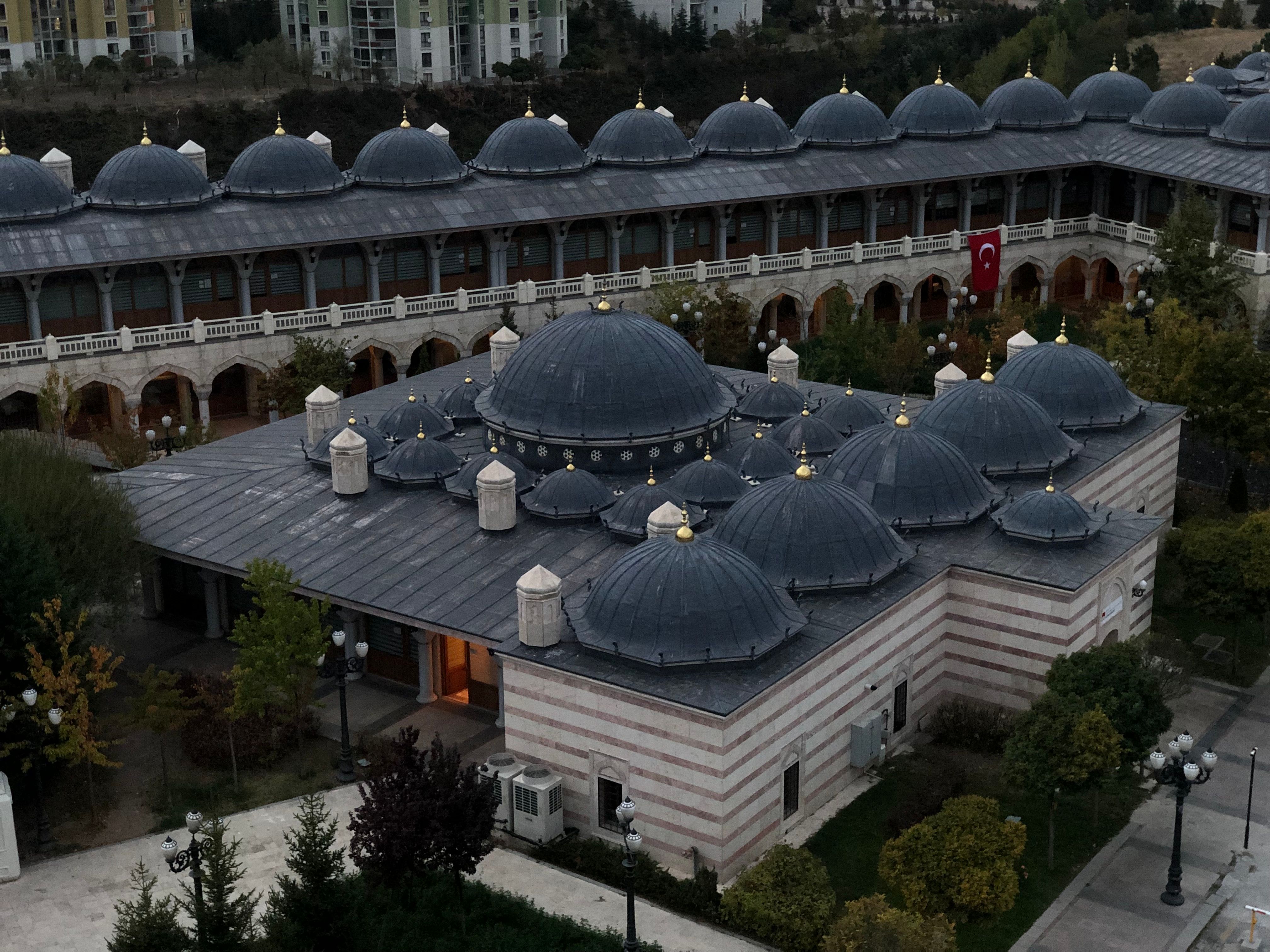 Aerial view of traditional mosque architecture · Free Stock Photo