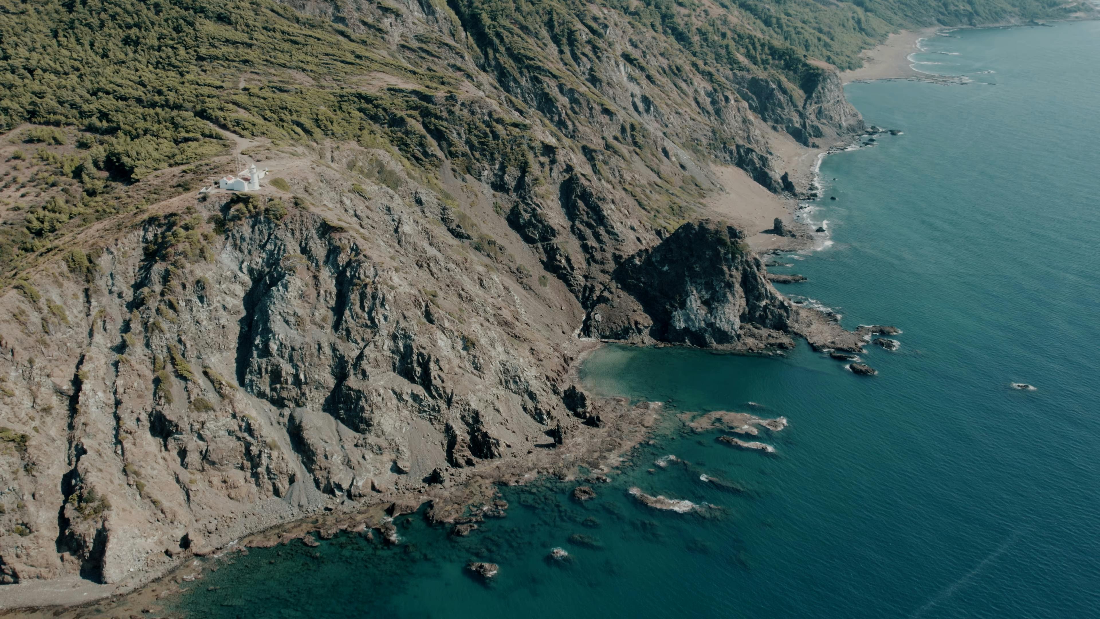 Vista Aérea De Los Acantilados De La Costa De Hatay · Foto de stock ...